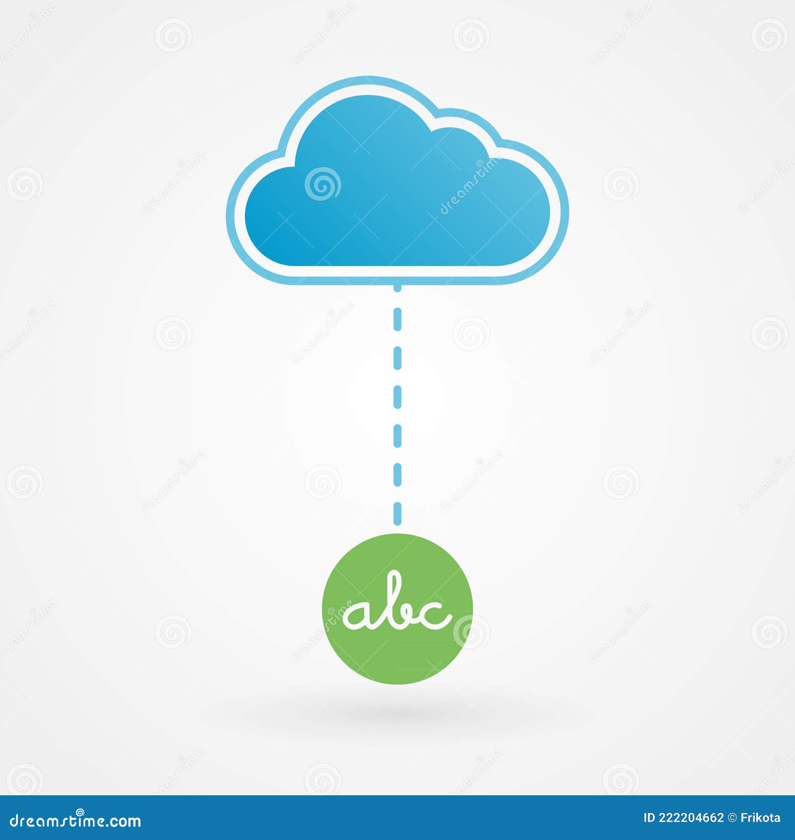 Cloud and Abc. Concept of Education, Knowledge, Online School. Vector ...