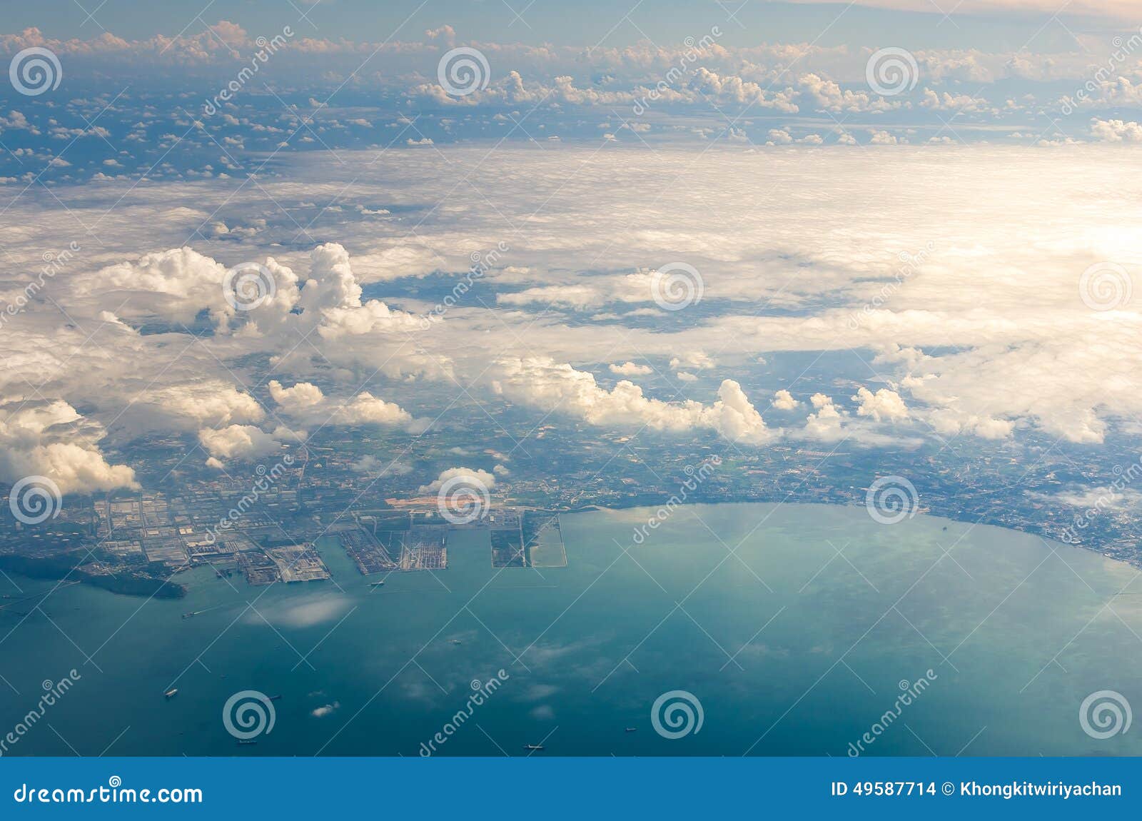Cloud Above Island and Sea from Aerial View Stock Photo - Image of asia ...