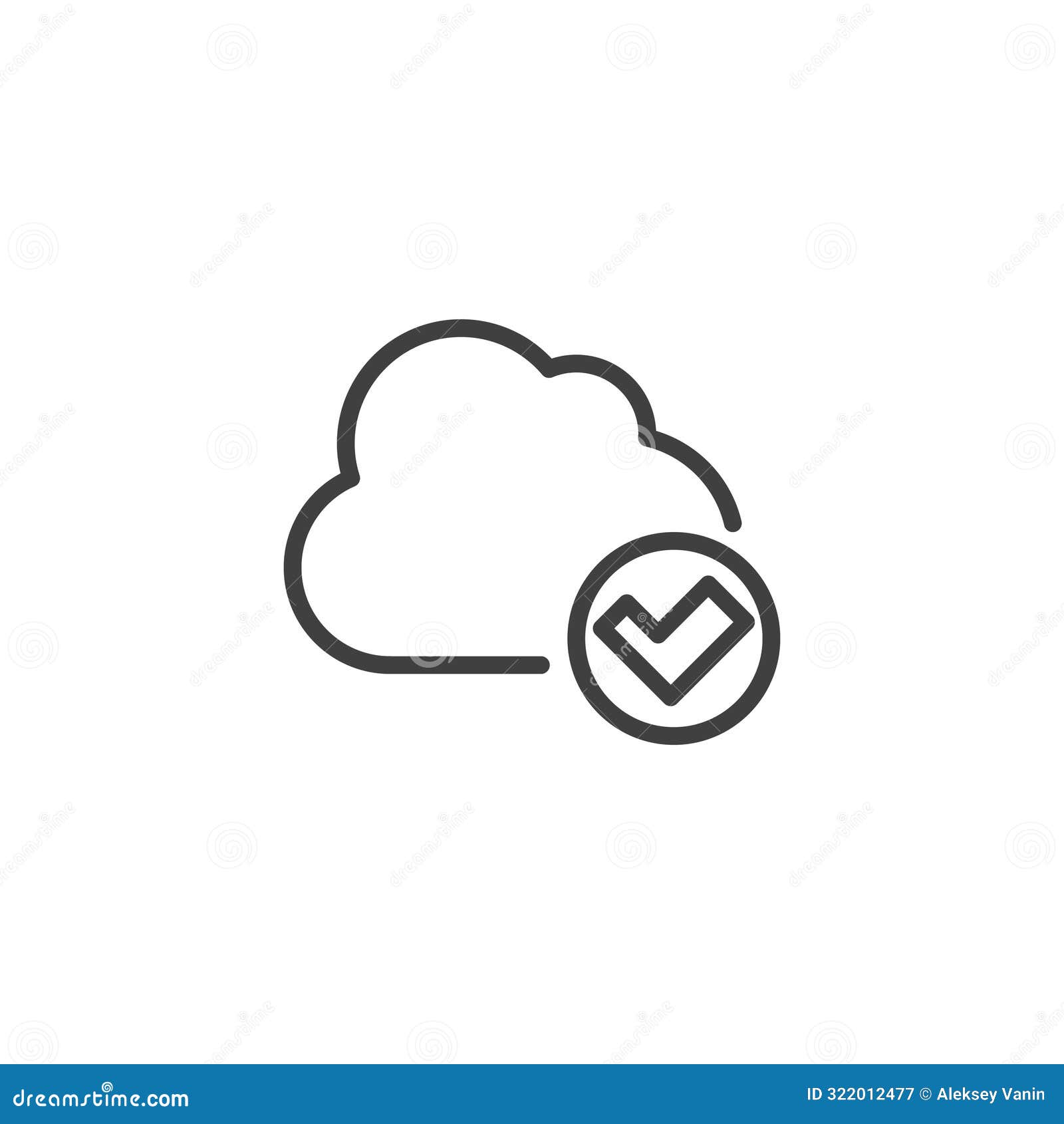 Cloud access line icon stock vector. Illustration of access - 322012477