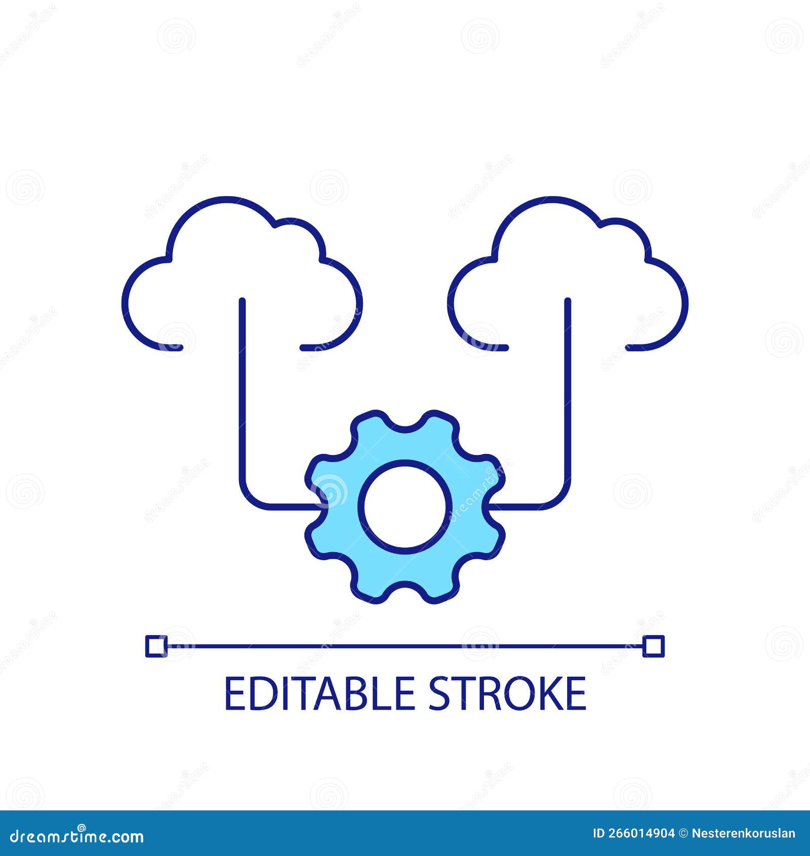 Cloud Adjustment RGB Color Icon Stock Vector - Illustration of usage ...