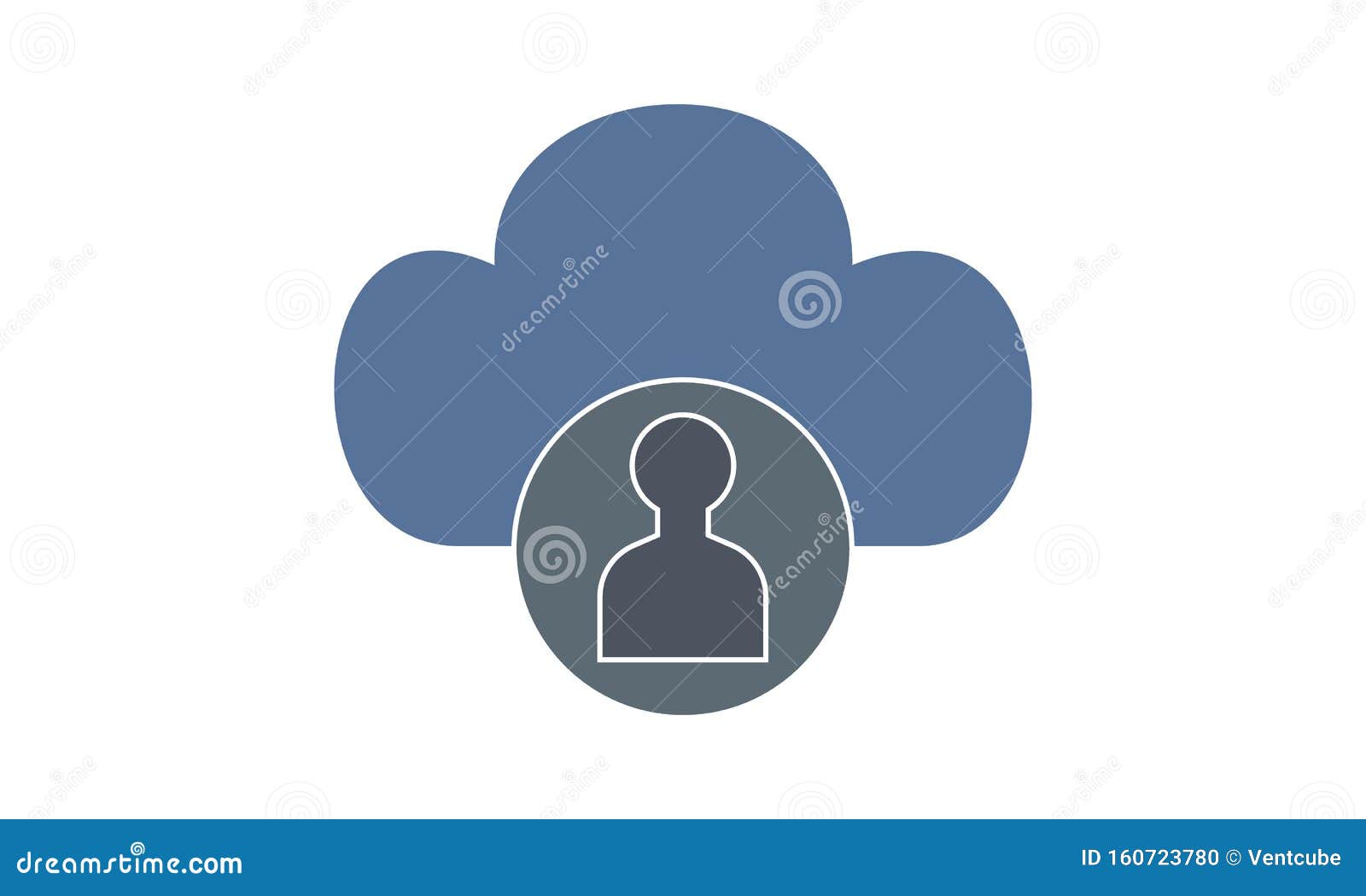 Cloud Admin Security Shield Symbol On White Stock Illustration ...