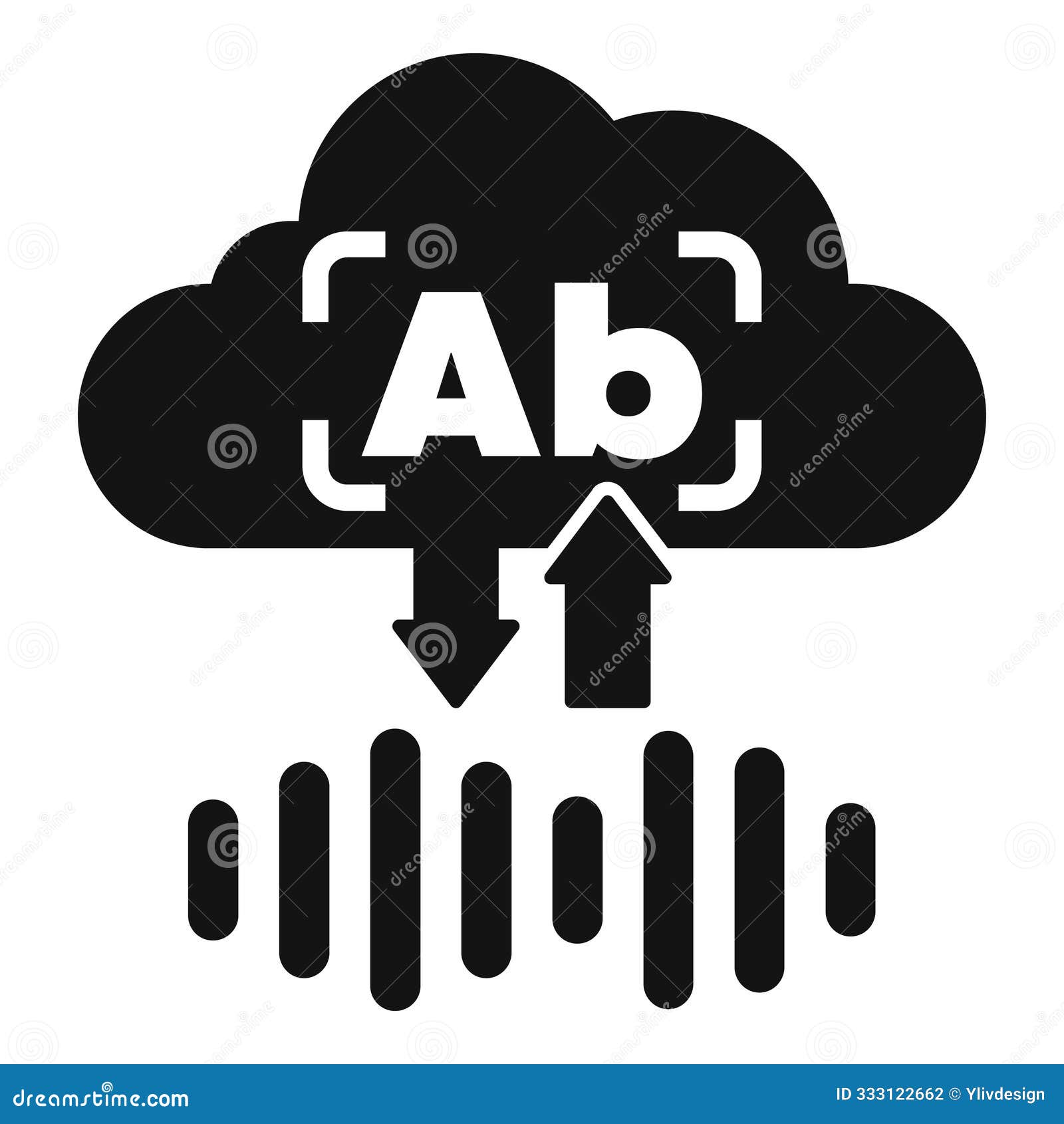 Cloud Advertising Campaign Targeting Users with Audio Ads Stock ...