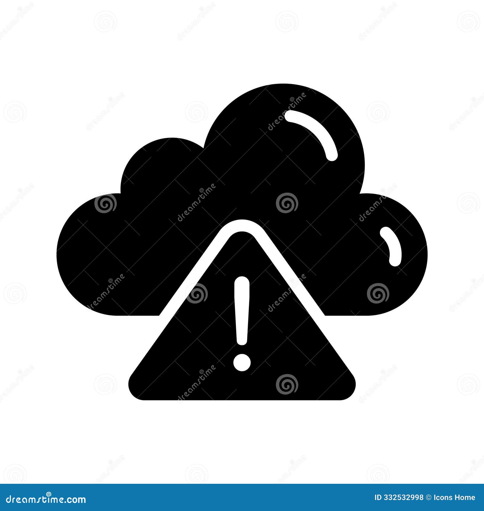 Cloud Alert stock illustration. Illustration of data - 332532998