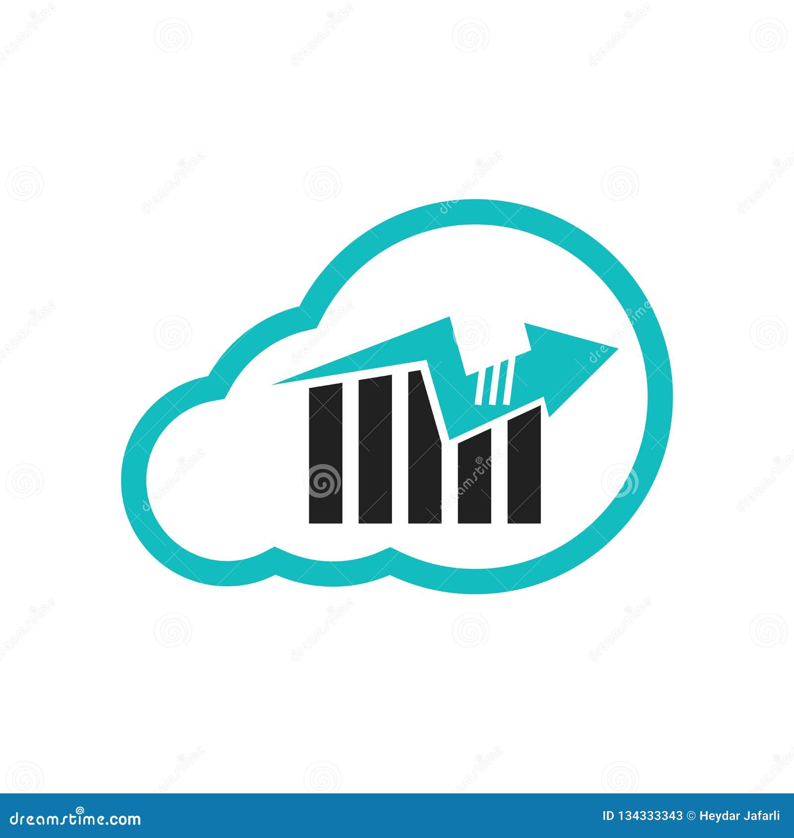 Cloud Analysis Icon Vector Sign and Symbol Isolated on White Background ...