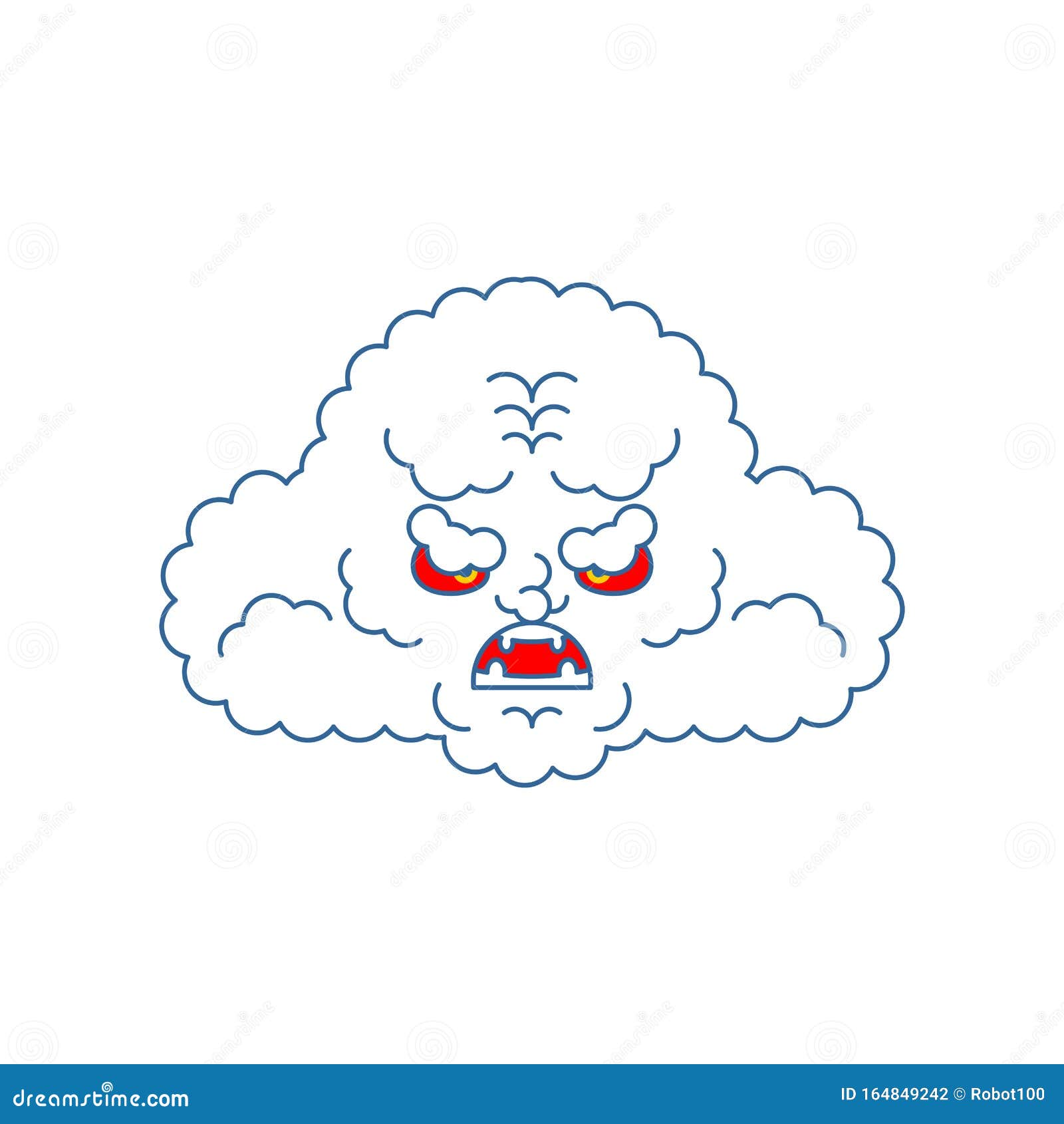 Cloud With Emotions Set, Happy, Sad, Sunny, Cloudy, Gloomy, Happy ...