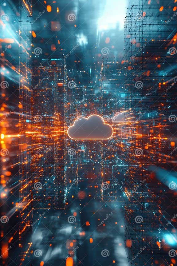 Cloud API Integration, 3D Hologram Depicting Seamless Cloud Technology ...