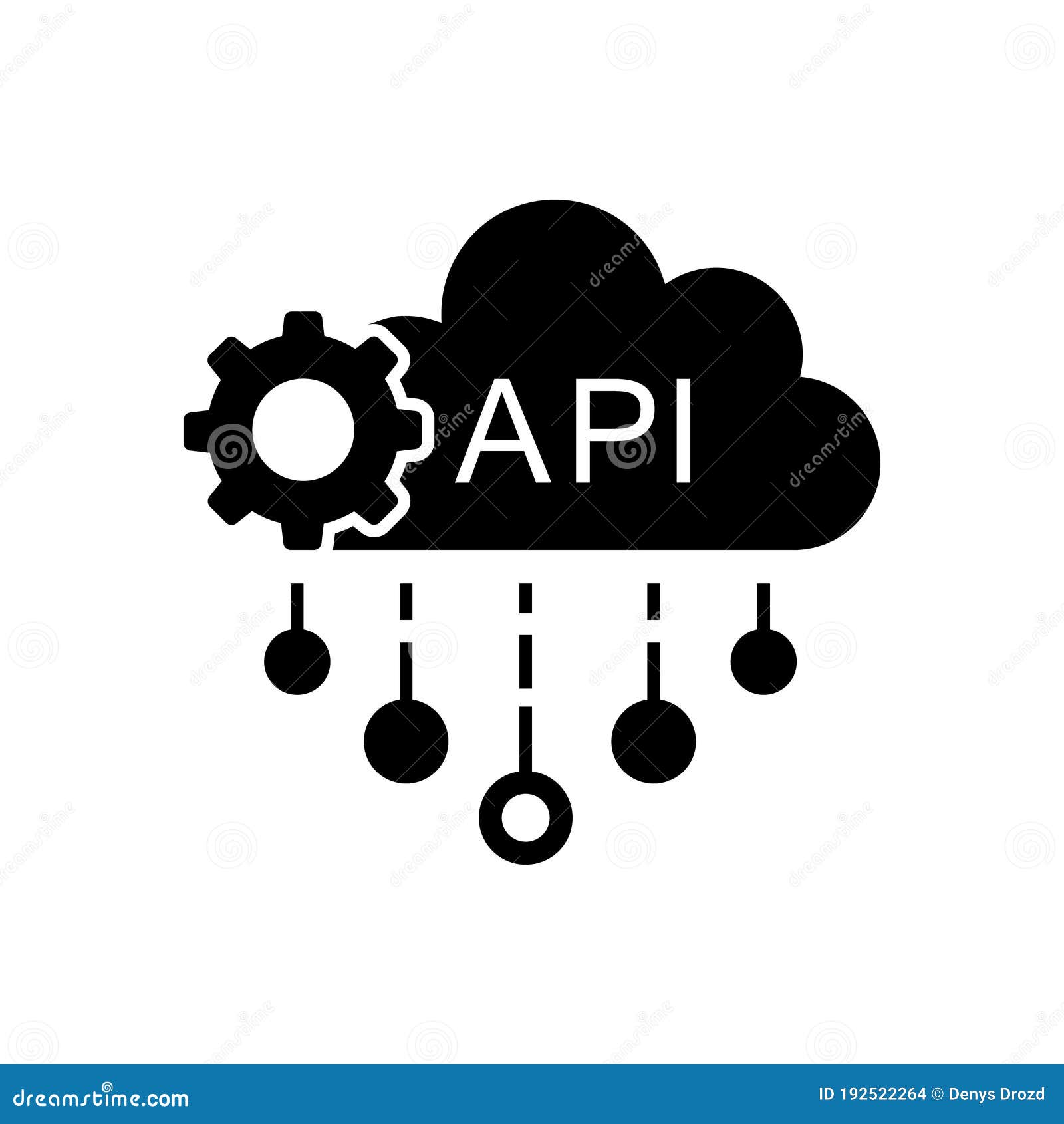 Cloud API Vector Icon. Software Integration Illustration Sign ... Cloud API Vector Icon. Software Integration Illustration Sign ...