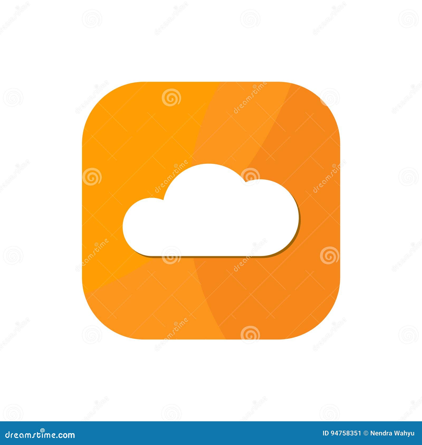 Cloud App Icon stock vector. Illustration of icon, online - 94758351