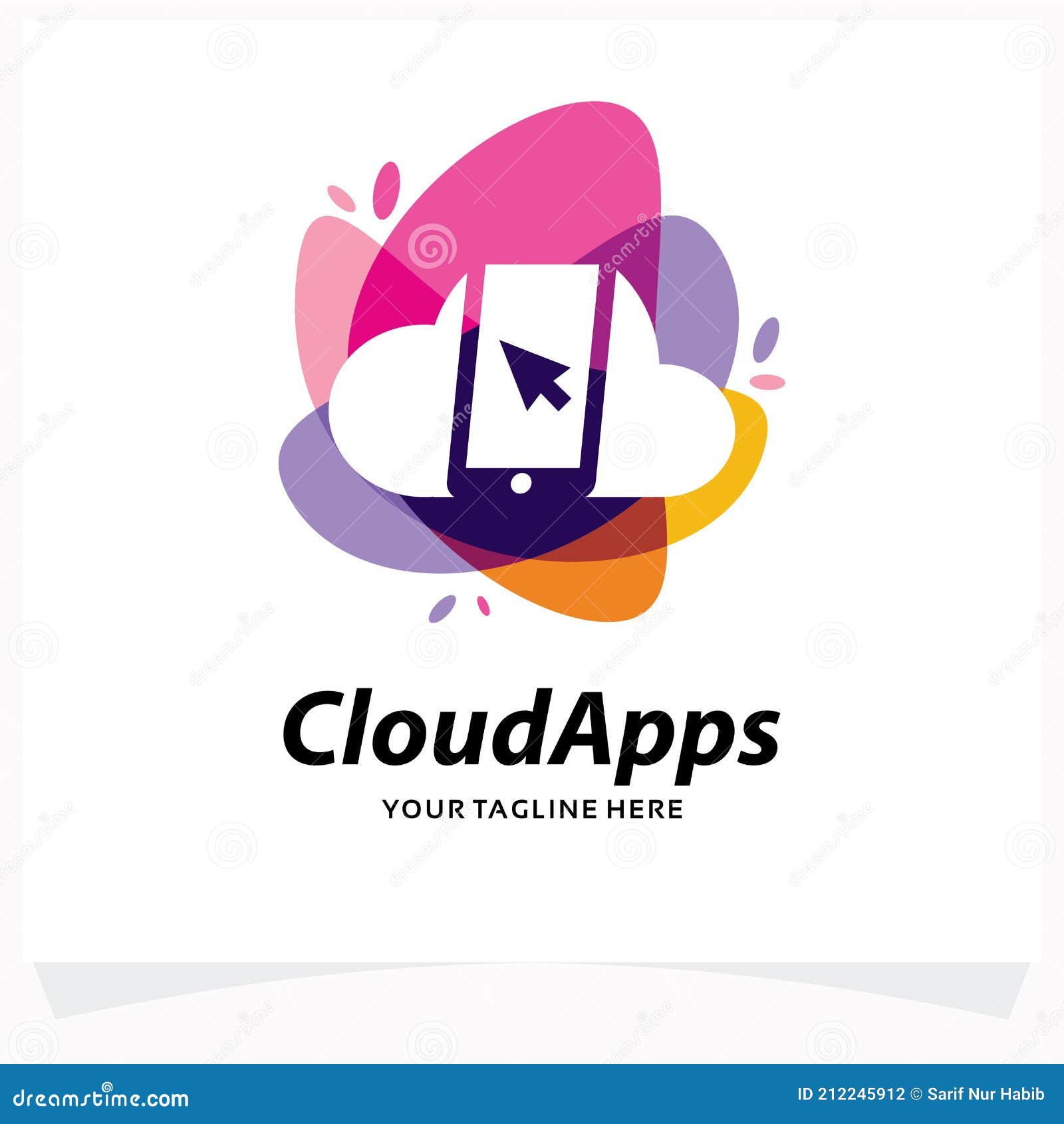 Cloud Apps Logo Template Design Template Stock Vector - Illustration of ...