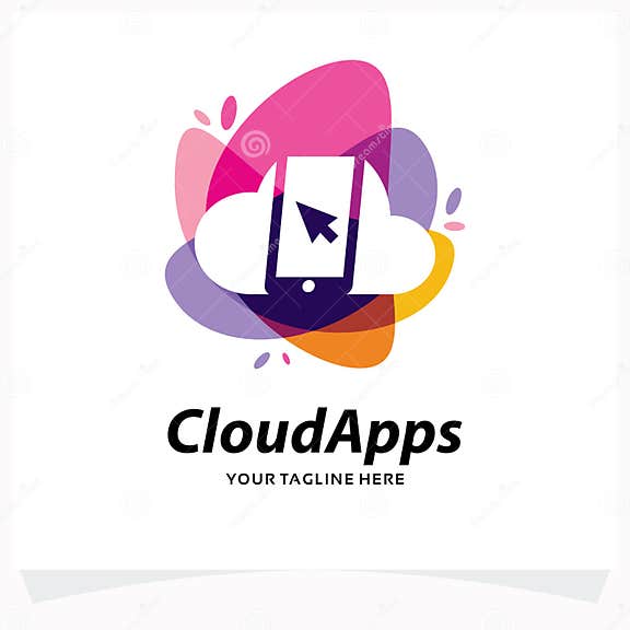 Cloud Apps Logo Template Design Template Stock Vector - Illustration of ...