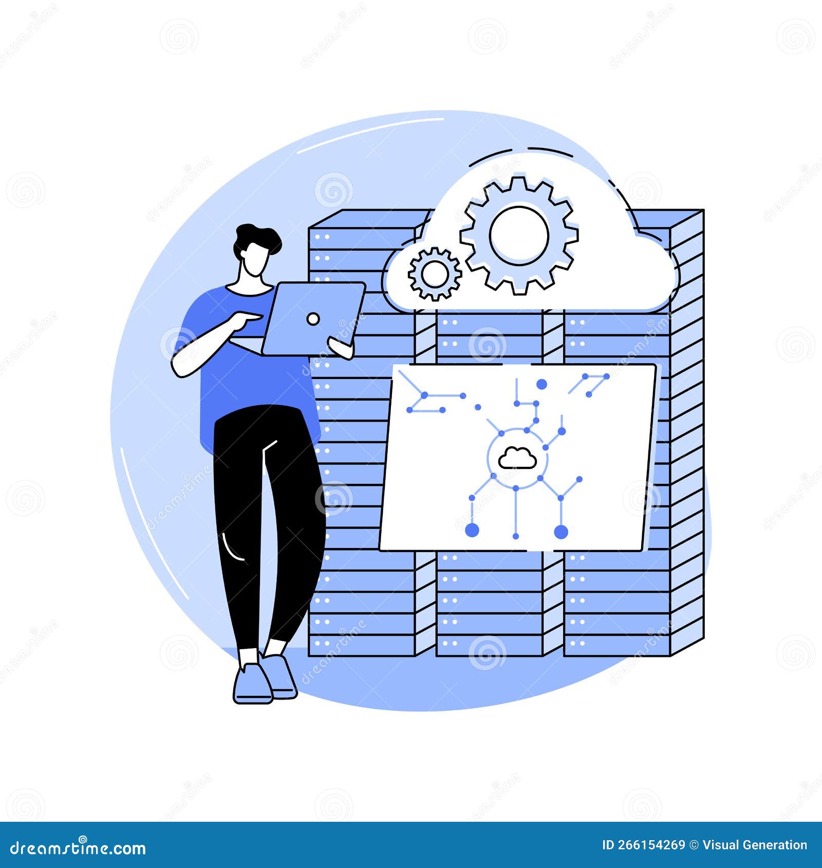 Cloud Architect Isolated Cartoon Vector Illustrations. Stock Vector ...