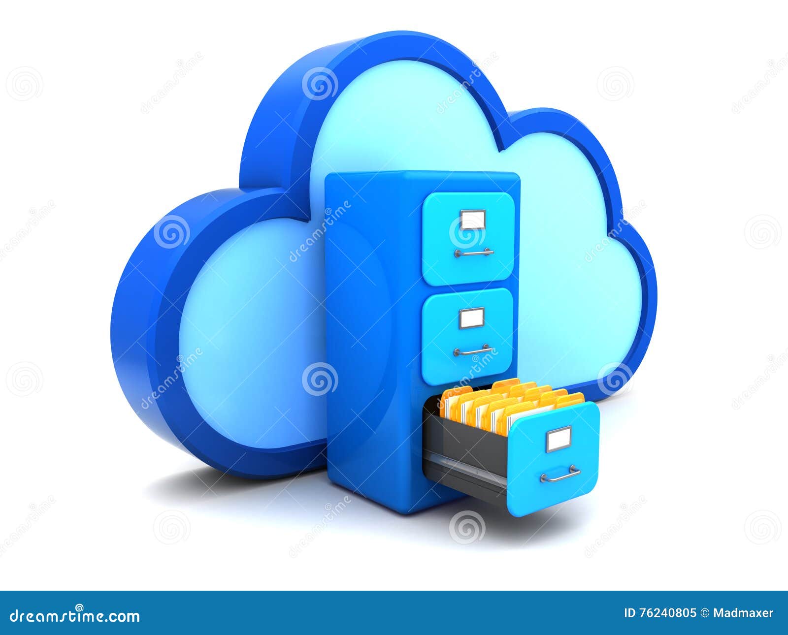 Cloud archive stock illustration. Illustration of library - 76240805