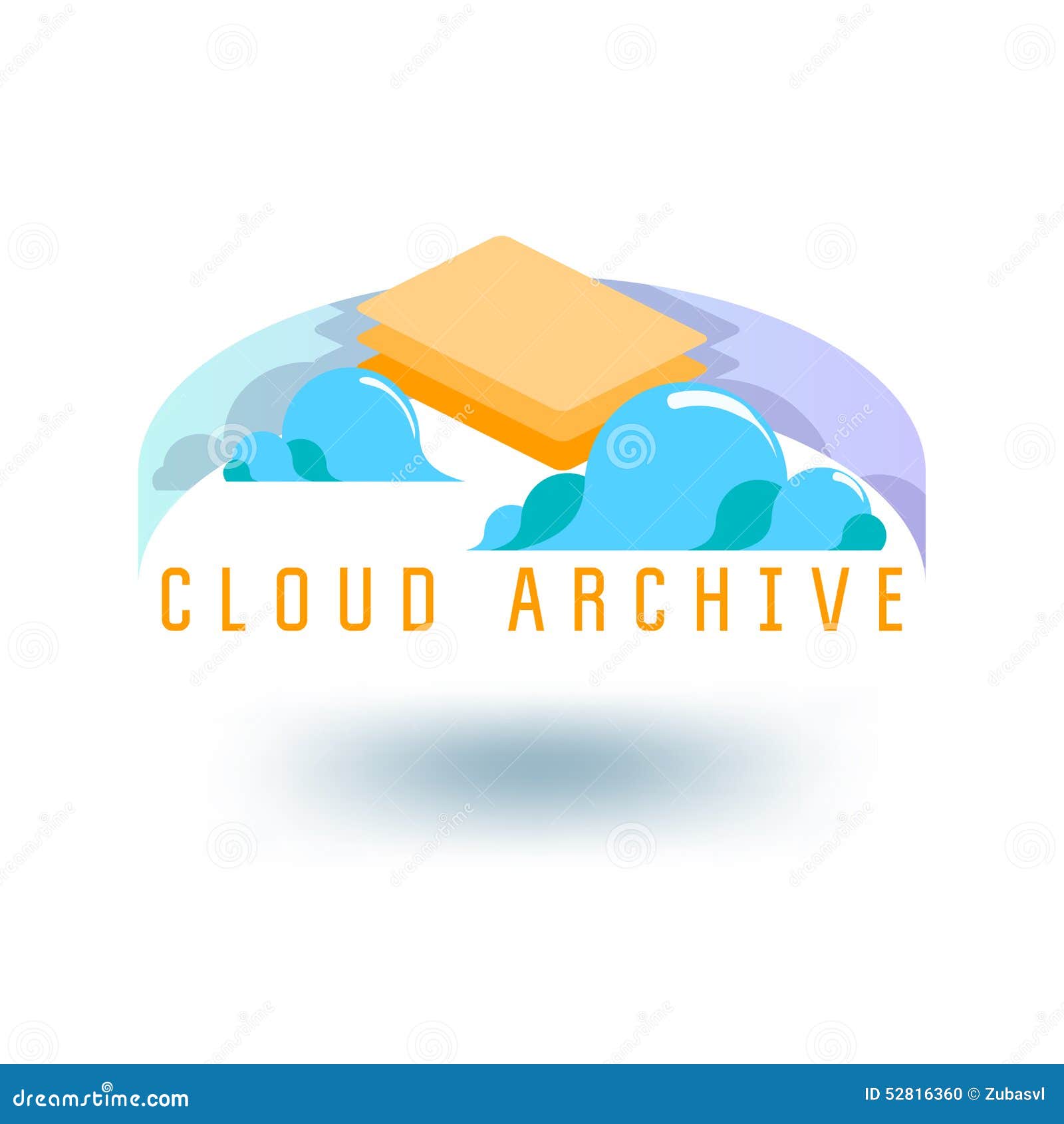 Cloud archive stock vector. Illustration of access, backup - 52816360