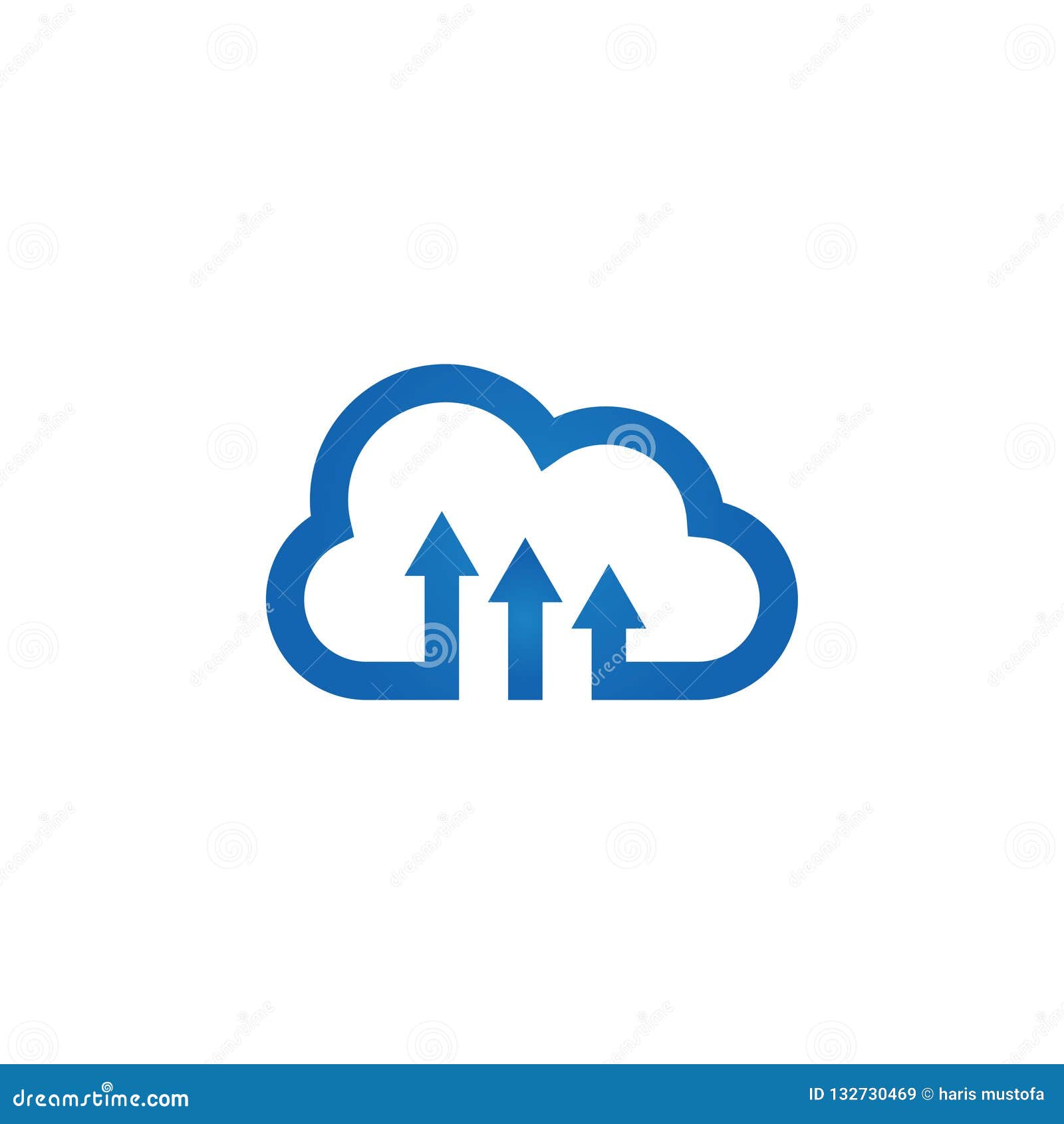 Cloud Arrow Graphic Design Template Vector Illustration Stock Vector ...