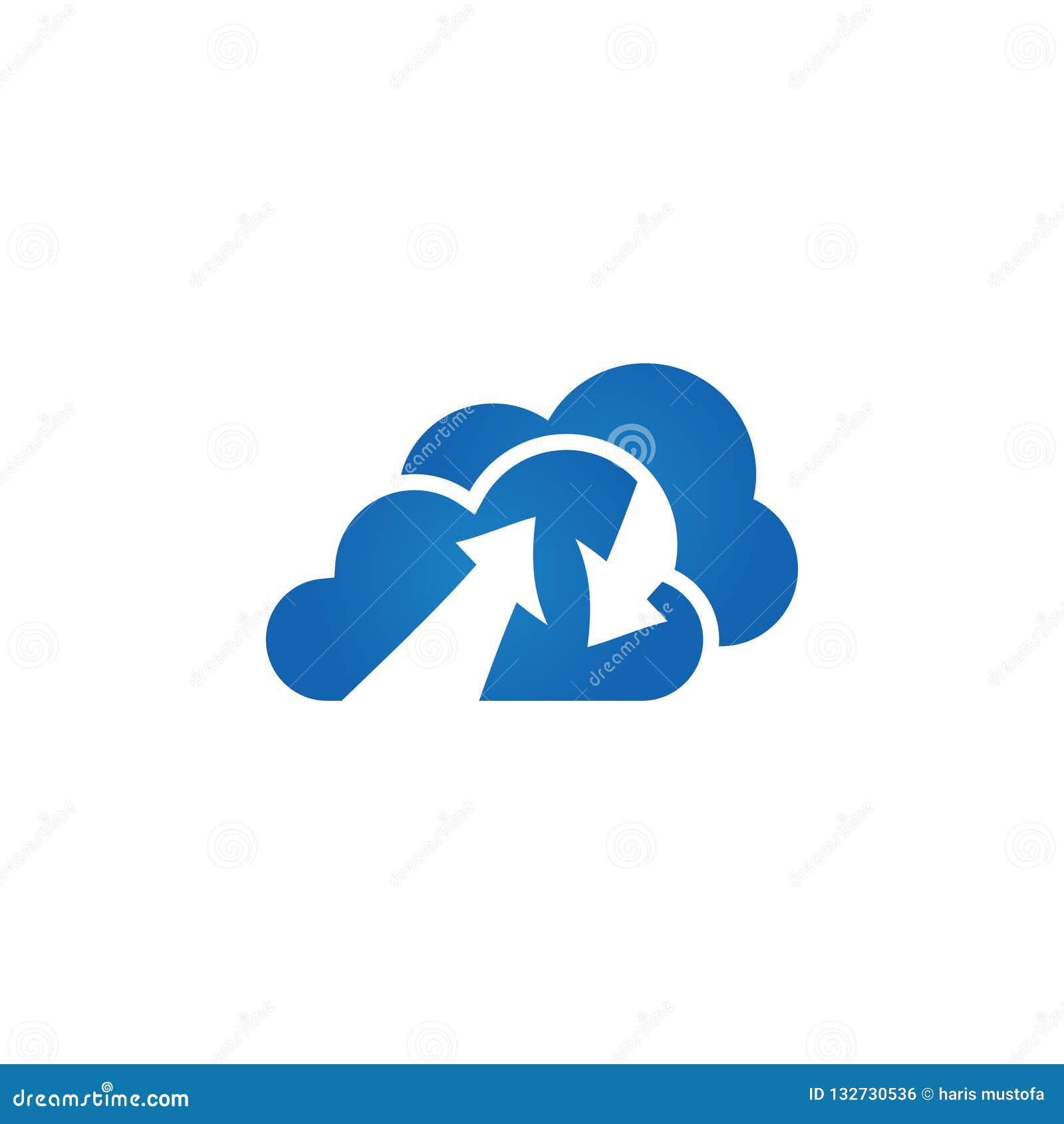 Cloud Arrow Graphic Design Template Vector Illustration Stock Vector ...
