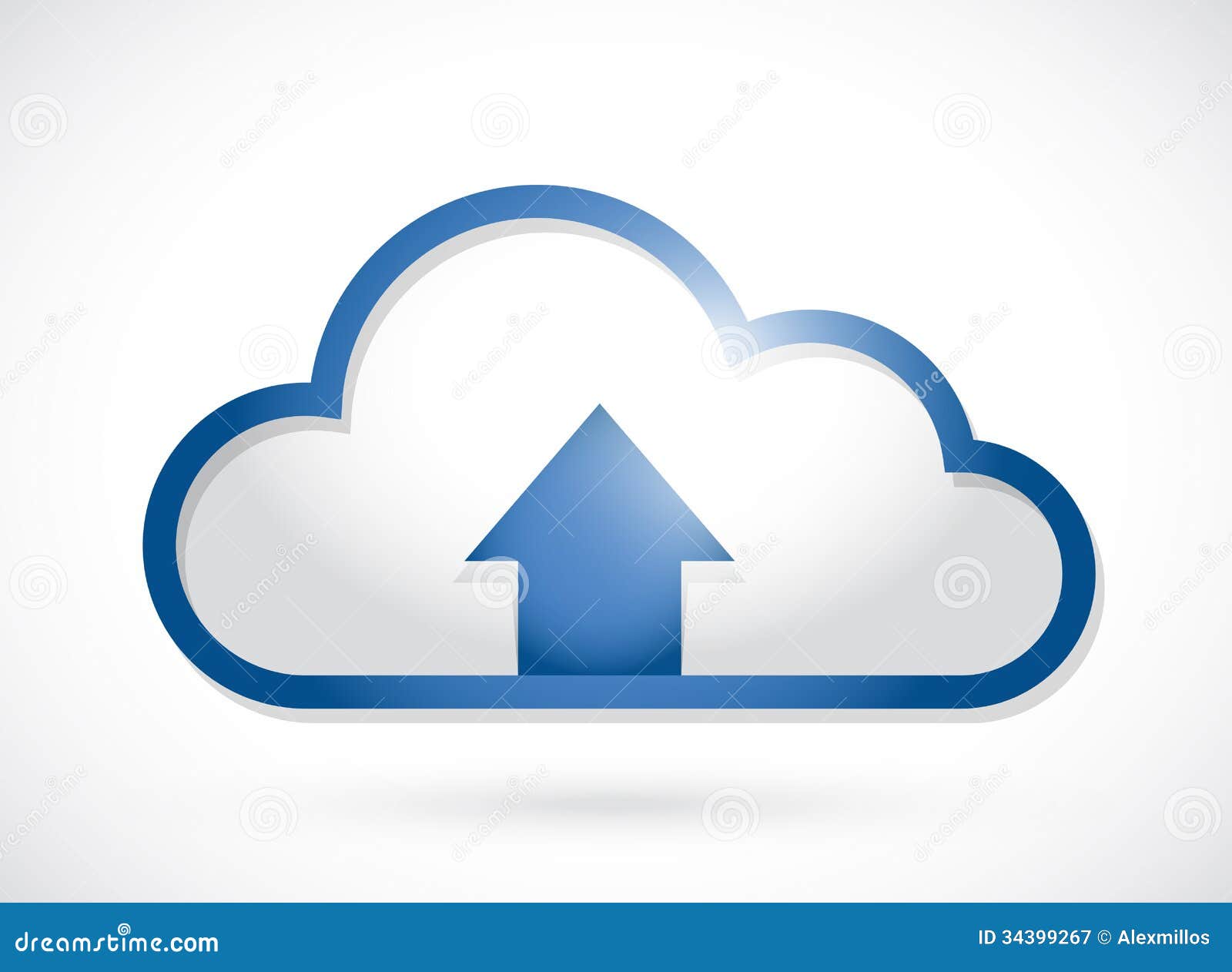 Cloud and Arrow Illustration Design Stock Illustration - Illustration ...