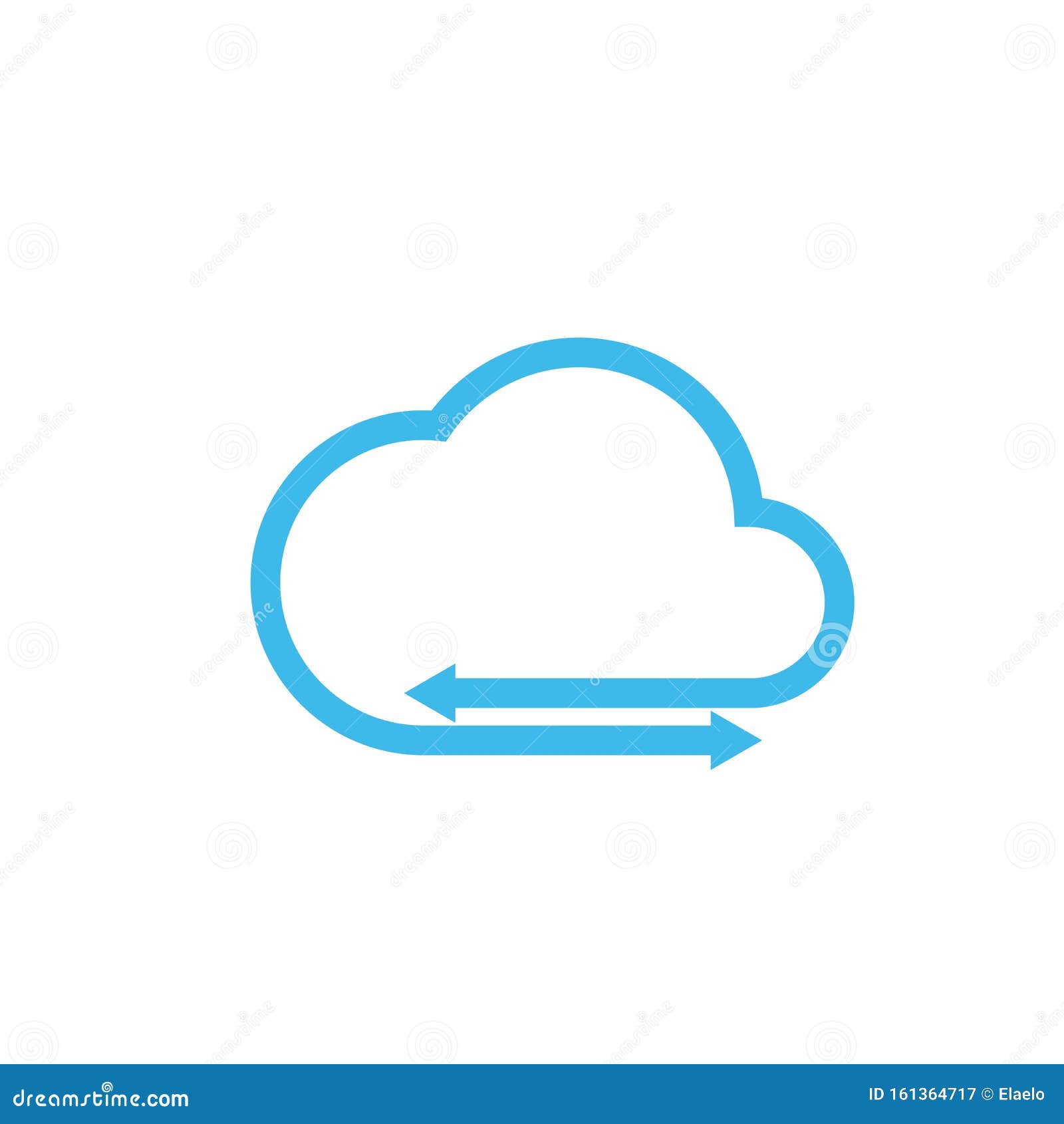 Cloud with Arrow Vector Icon Stock Vector - Illustration of vector ...