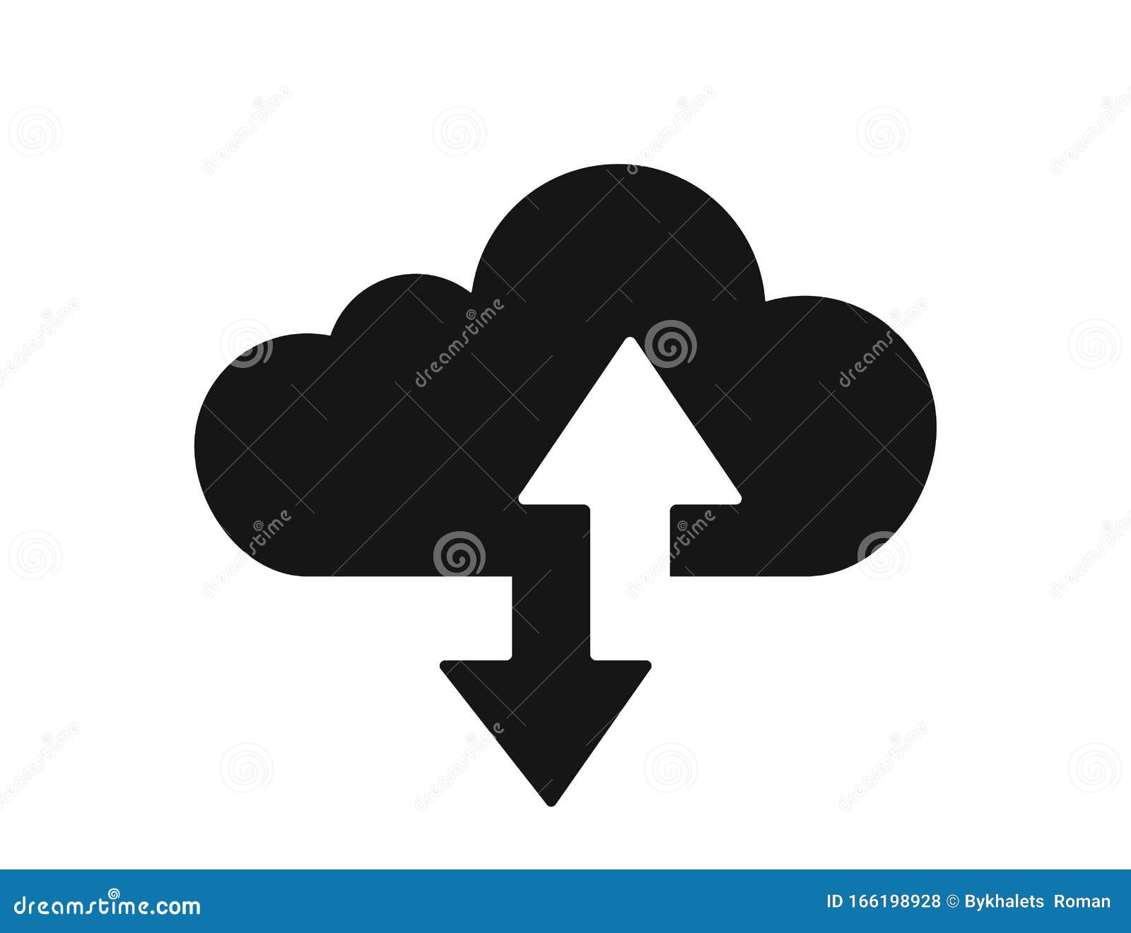 Cloud Arrow Vector Icon Isolated on White Background. Cloud Service ...