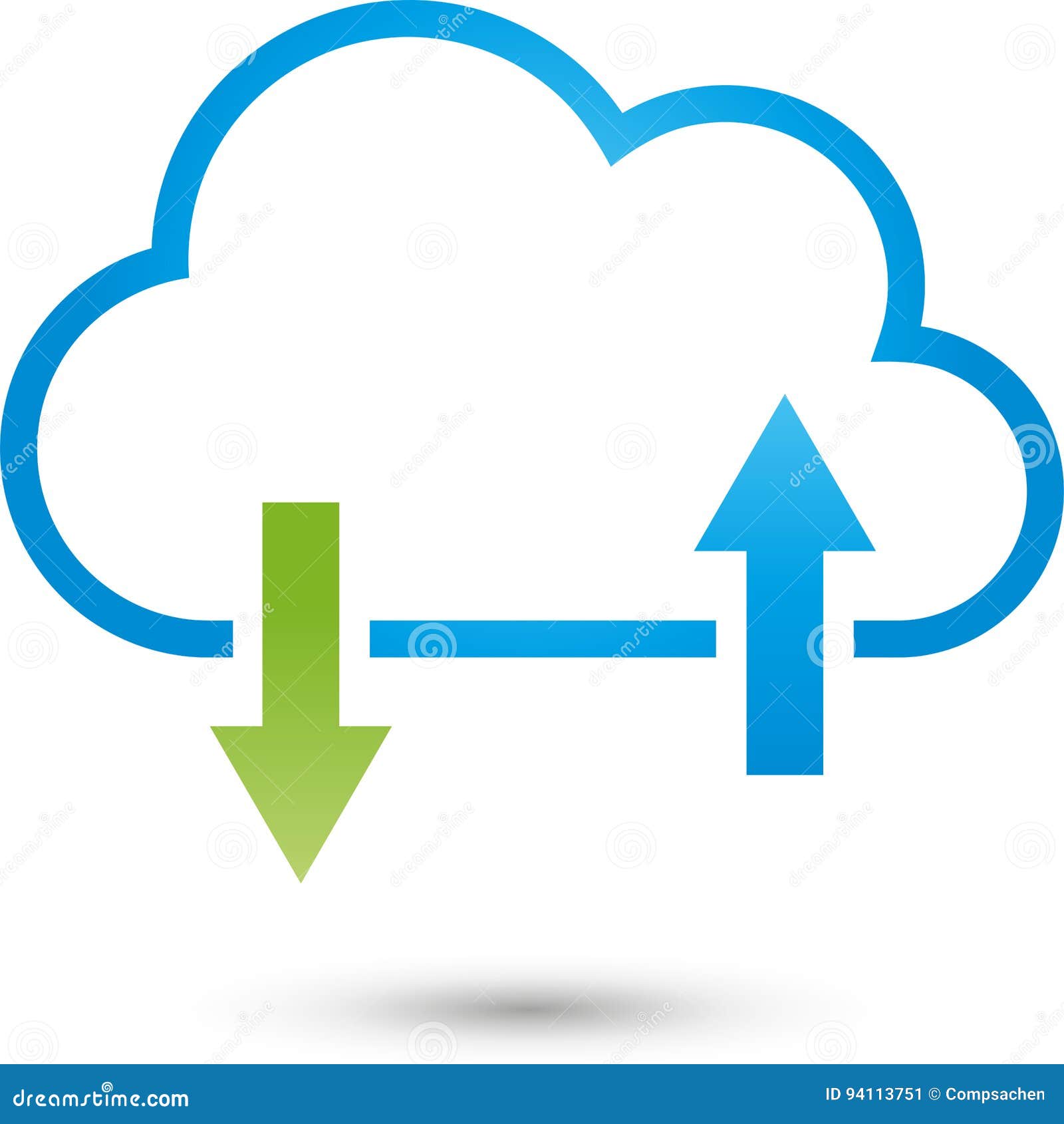 Cloud and Arrows, it Services and Internet Logo Stock Vector ...