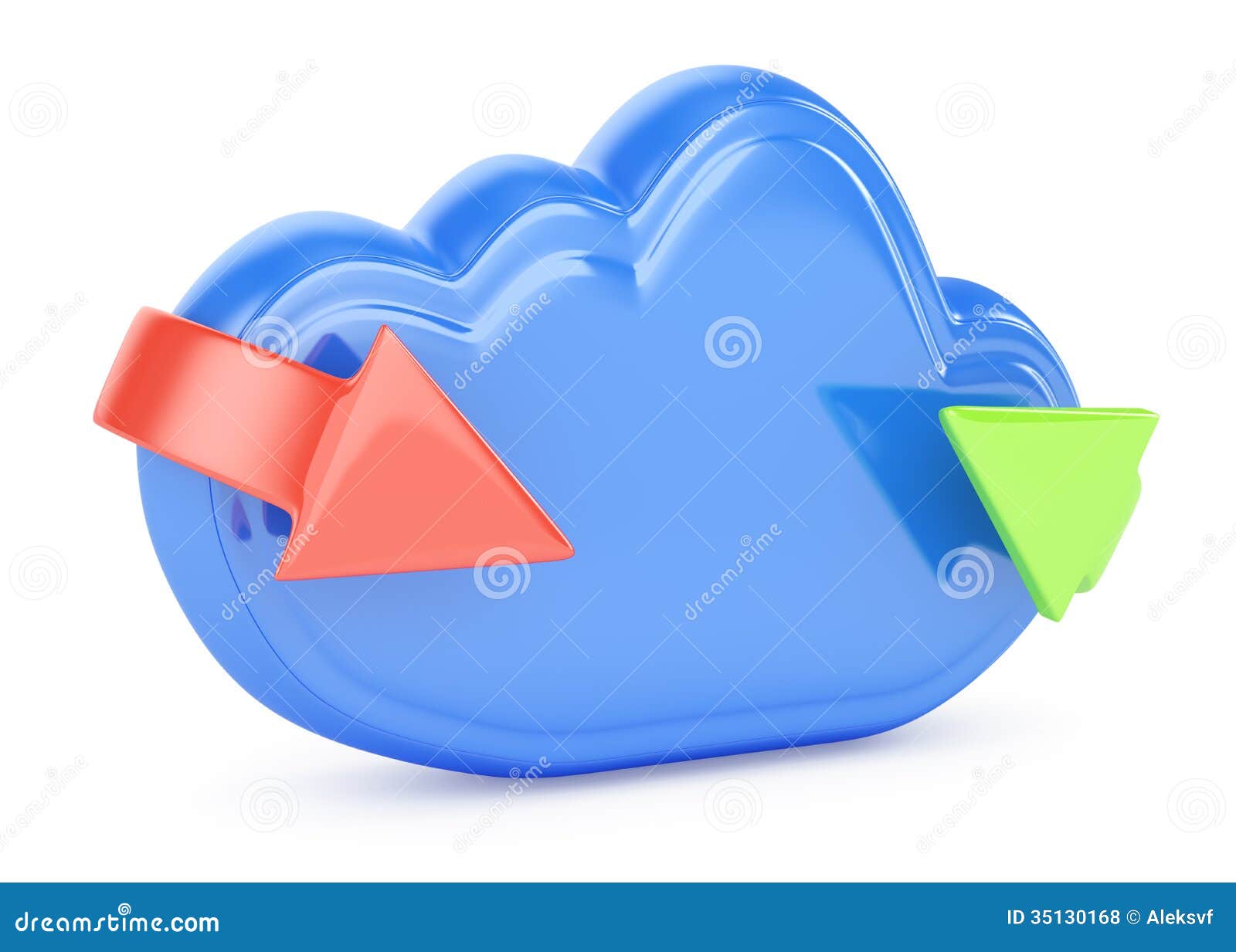 Cloud and arrows stock illustration. Illustration of business - 35130168