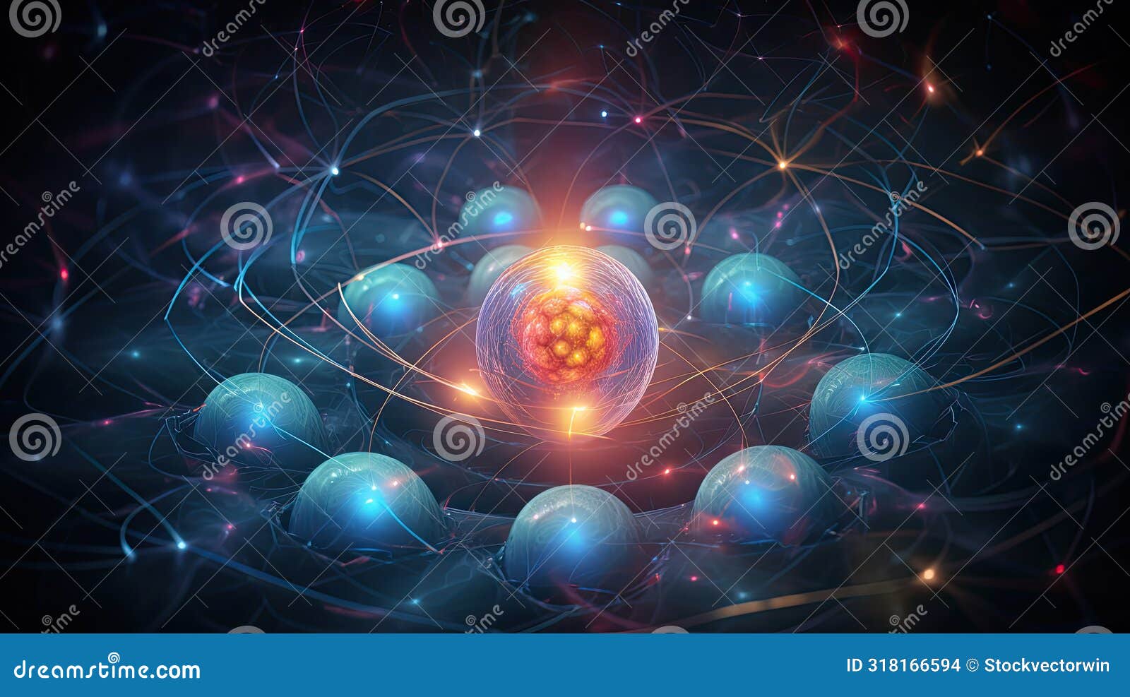 Cloud atom illustration stock illustration. Illustration of periodic ...