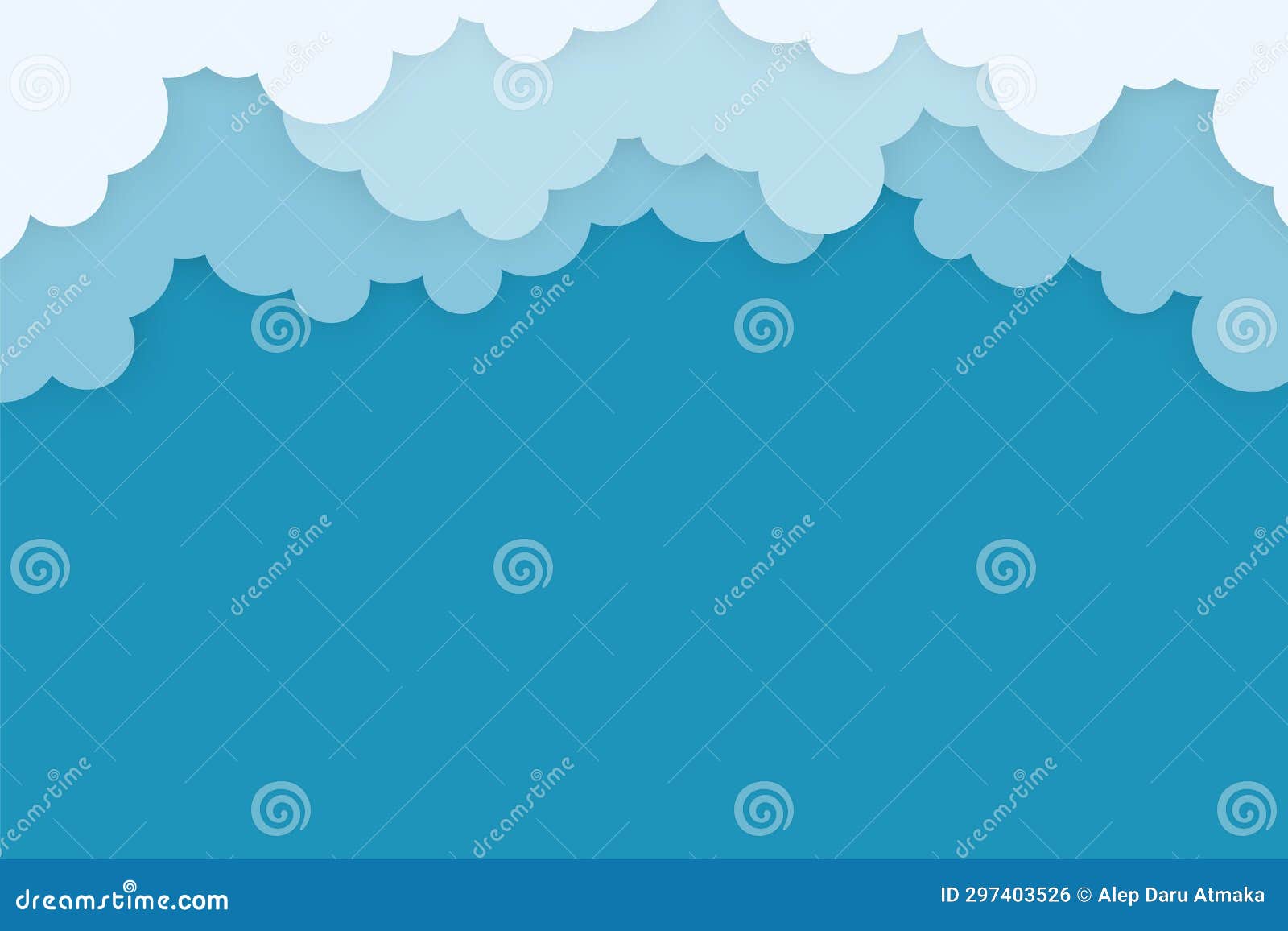 Cloud Background in Paper Cut Style Stock Vector - Illustration of ...