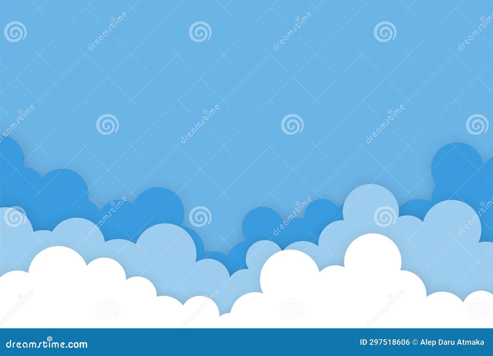 Cloud Background in Paper Cut Style Stock Vector - Illustration of ...