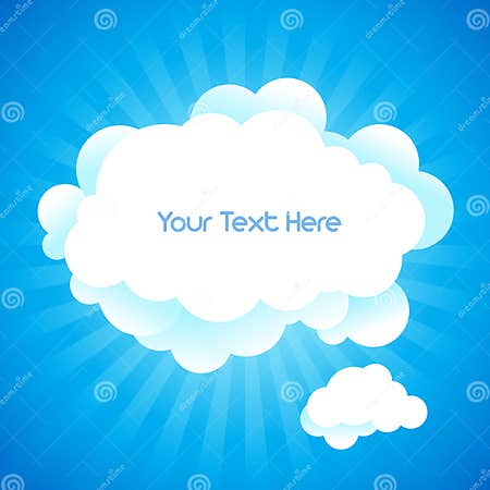 Cloud Background with Text Space. Stock Vector - Illustration of module ...