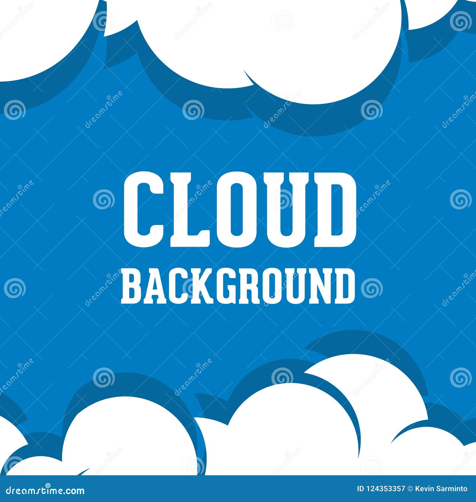 Cloud background vector stock vector. Illustration of beautiful - 124353357
