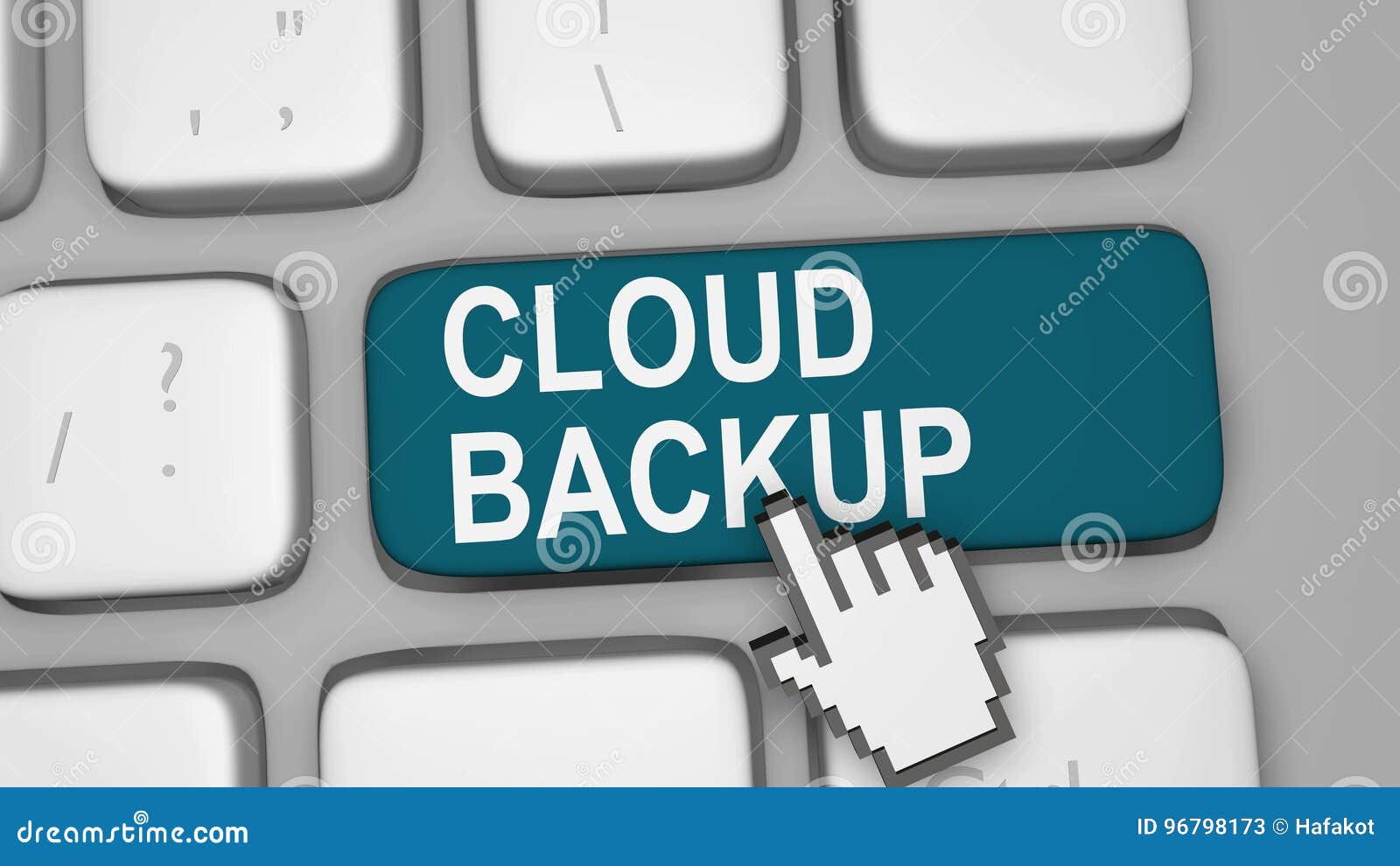 Cloud backup keyboard key stock illustration. Illustration of global ...