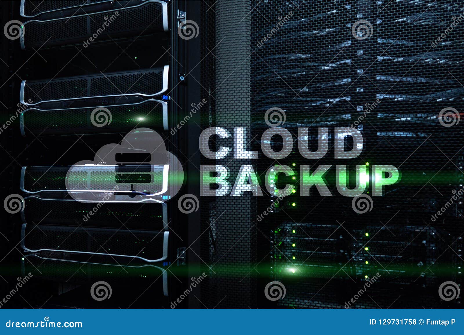 Cloud Backup. Server Data Loss Prevention Stock Illustration ...