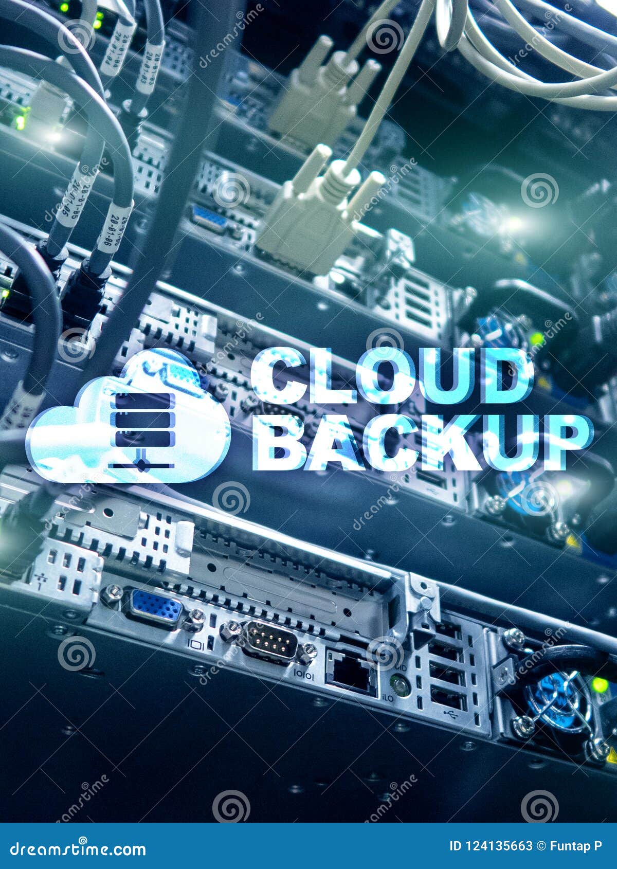 Cloud Backup. Server Data Loss Prevention Stock Image - Image of ...