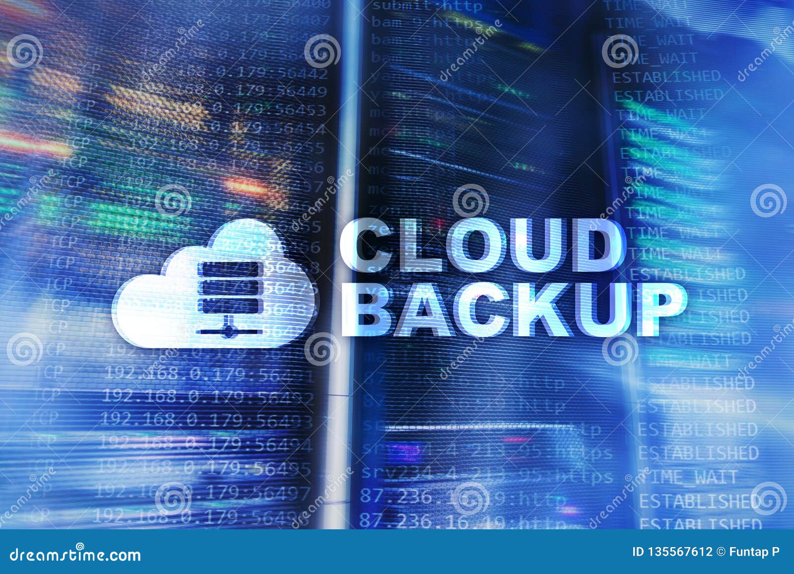 Cloud Backup. Server Data Loss Prevention. Cyber Security. Stock ...
