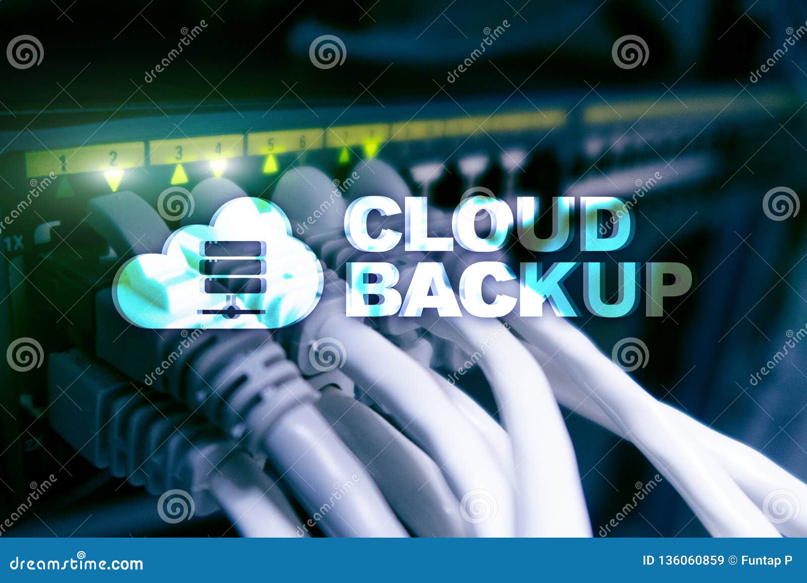 Cloud Backup. Server Data Loss Prevention. Cyber Security. Stock Image ...