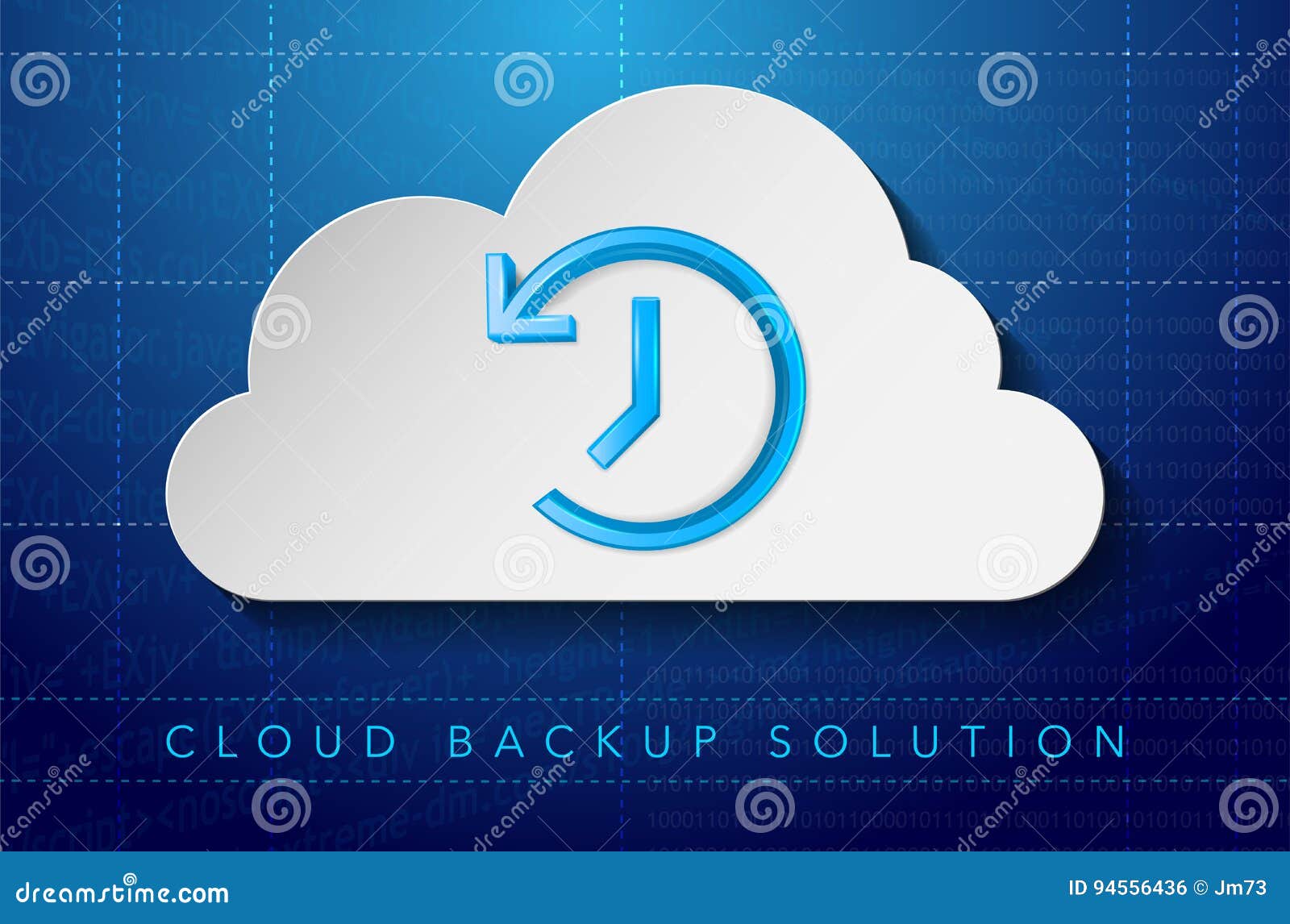 Cloud Backup Solution Concept Stock Vector - Illustration of network ...