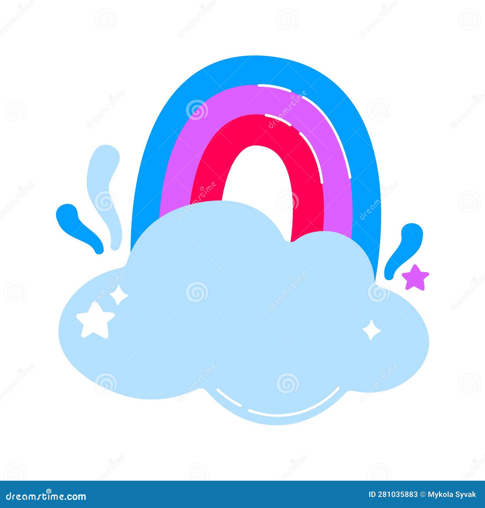 Cloud Badge for Lettering stock vector. Illustration of poster - 281035883