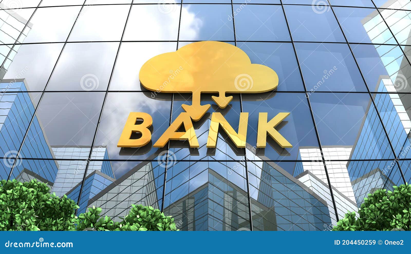 Cloud Banking Building Concept Animation Stock Video - Video of finance ...