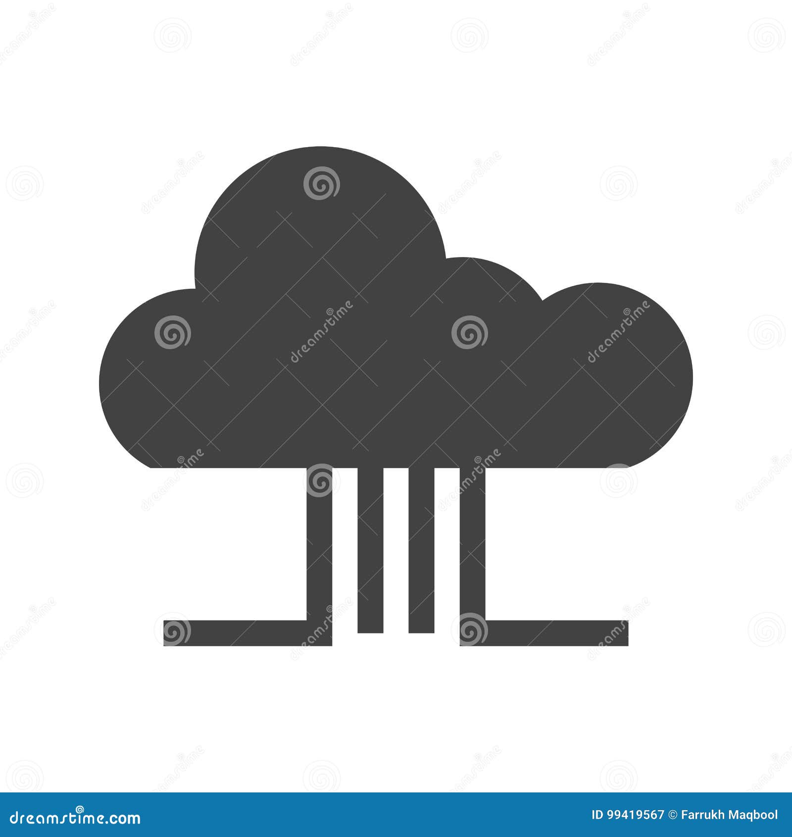 Cloud Based Architecture stock vector. Illustration of connection - 99419567