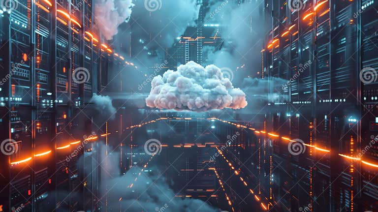 Cloud-based Data Storage Showcased in Eye-catching Poster Stock ...