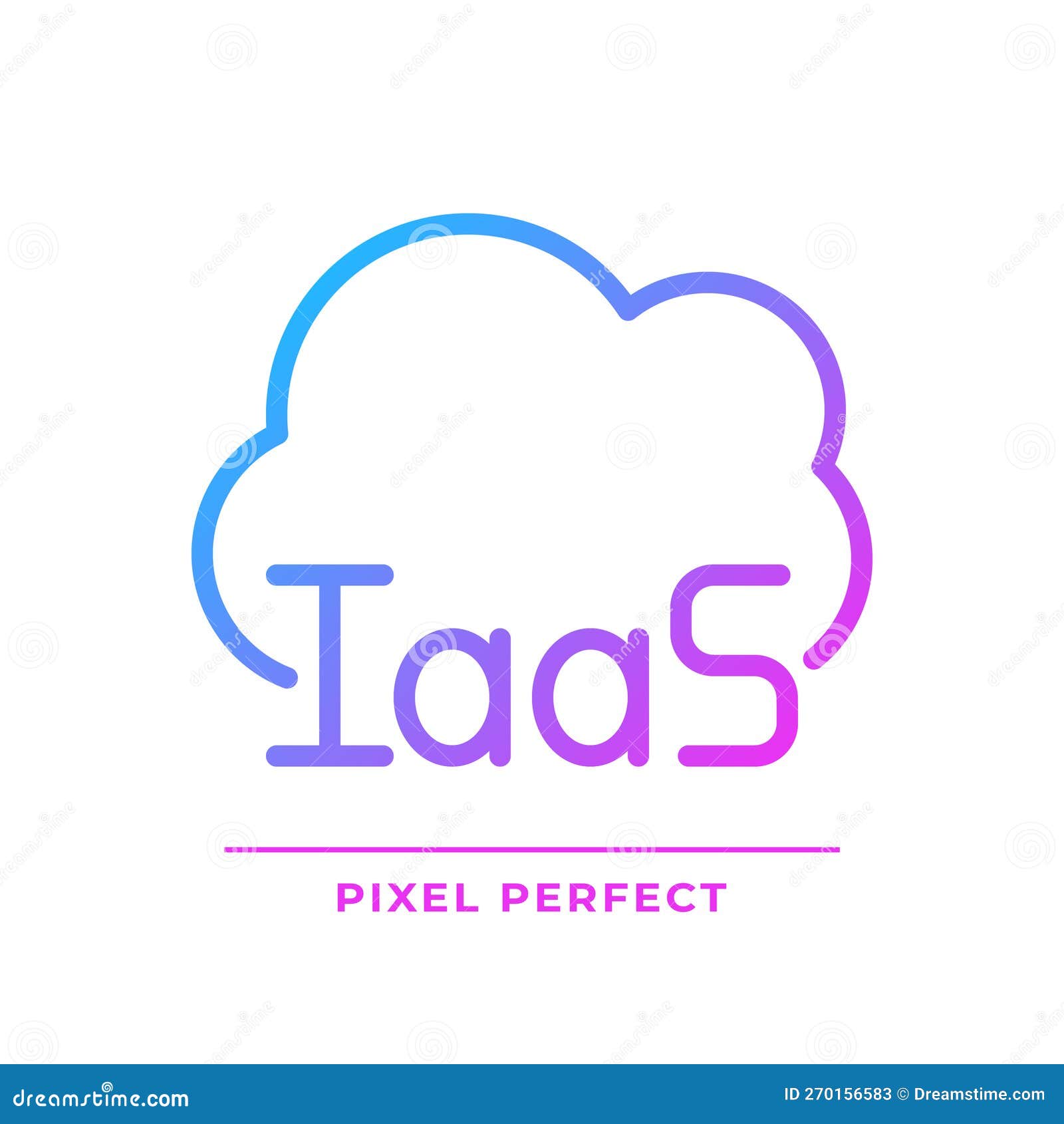 Cloud Based IaaS Pixel Perfect Gradient Linear Vector Icon Stock Vector ...
