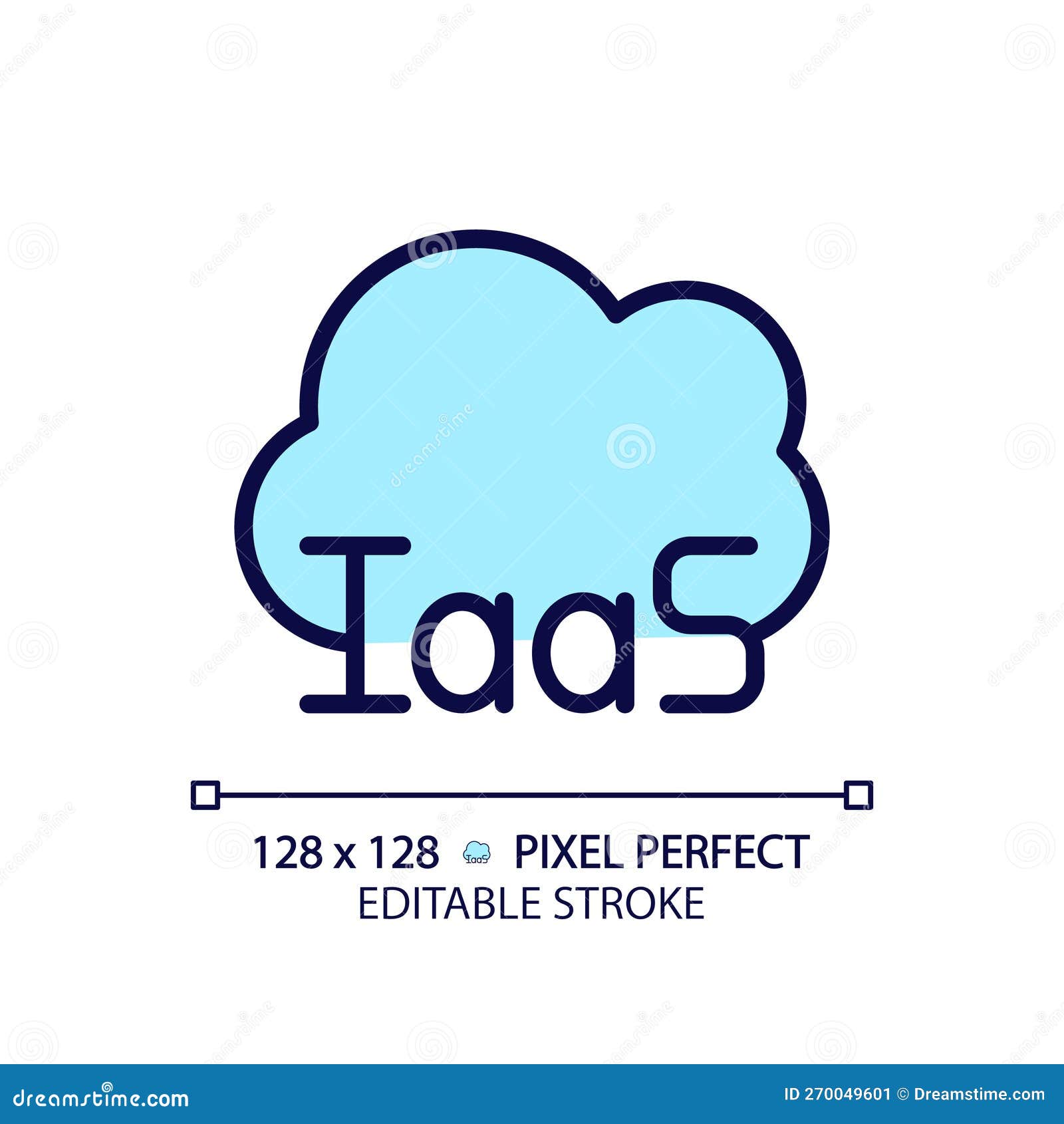 Cloud Based IaaS Pixel Perfect RGB Color Icon Stock Vector ...