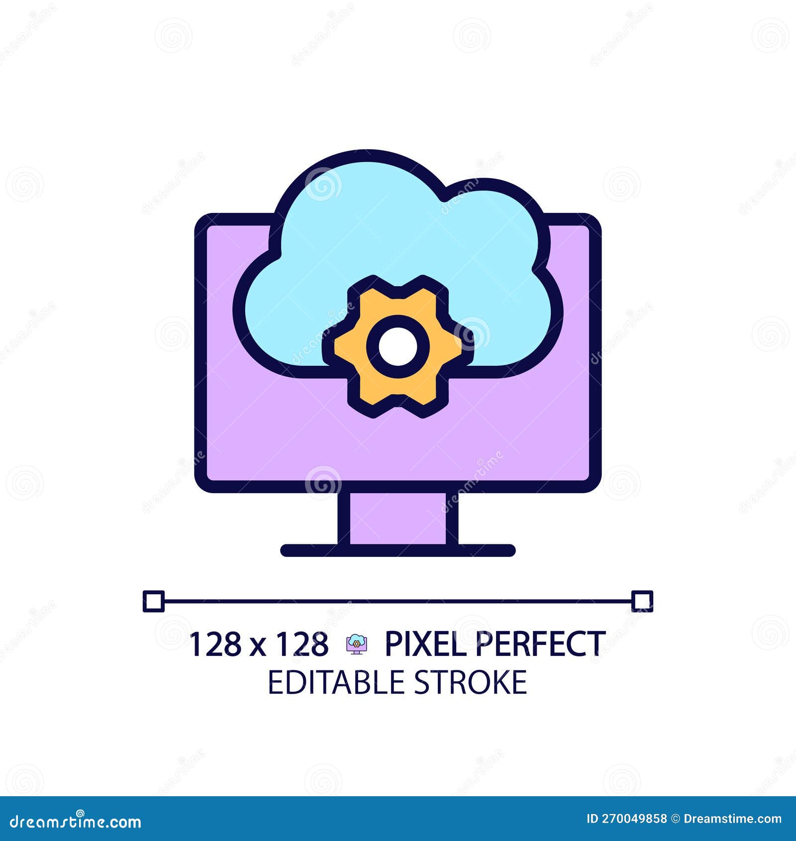 Web-based Software Line Icons Collection. Cloud, SaaS, Online, Web-app ...