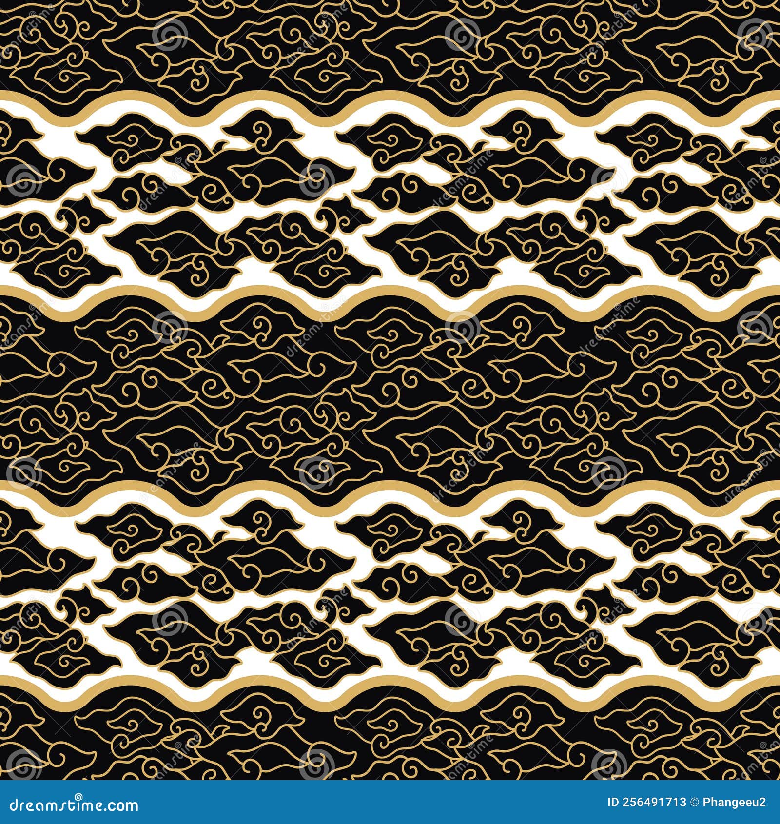 Cloud Batik Textile Design Pattern 059 Stock Vector - Illustration of ...