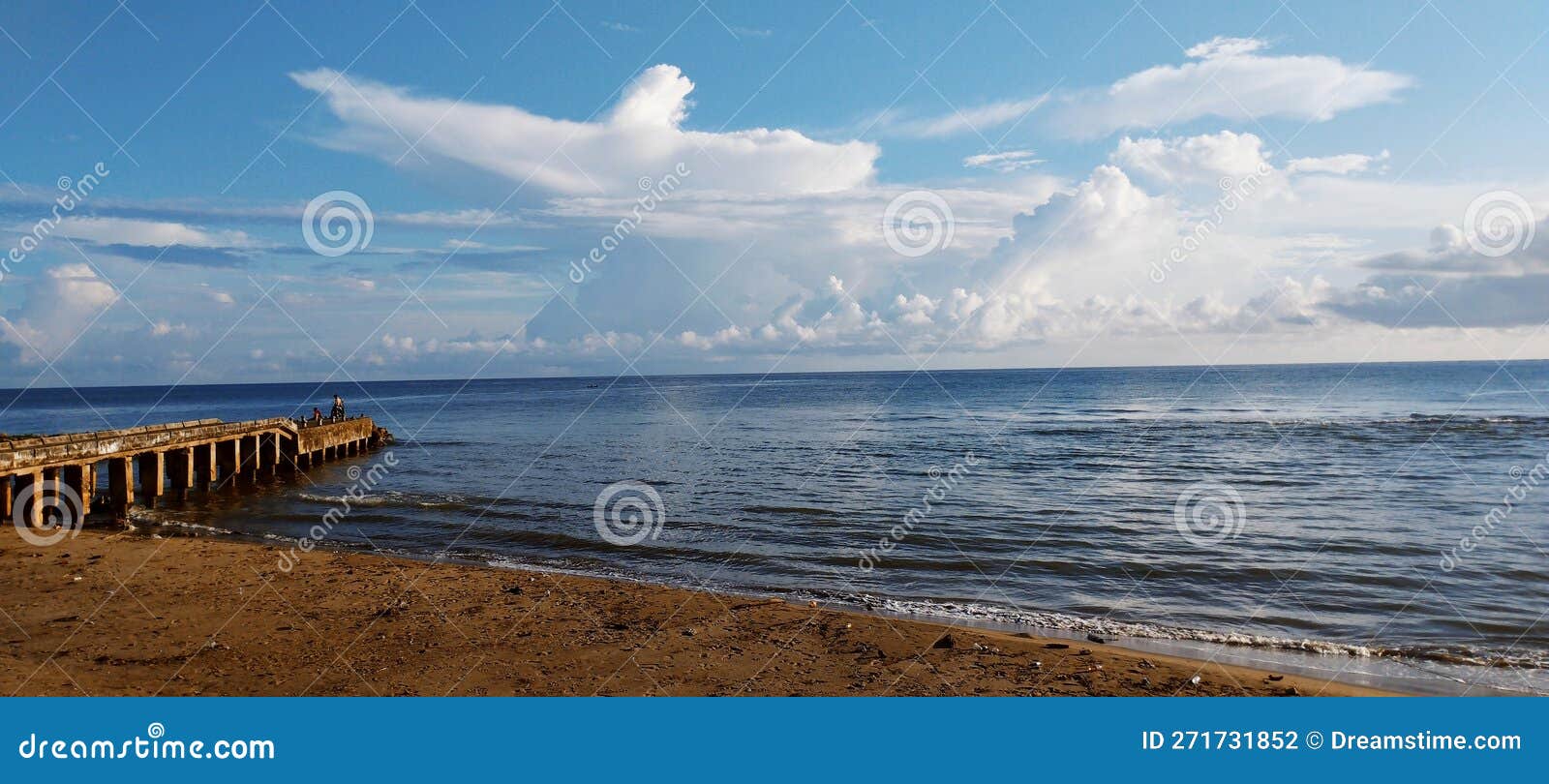 Cloud and Beach at the Nias Island in the Morning Stock Photo - Image ...