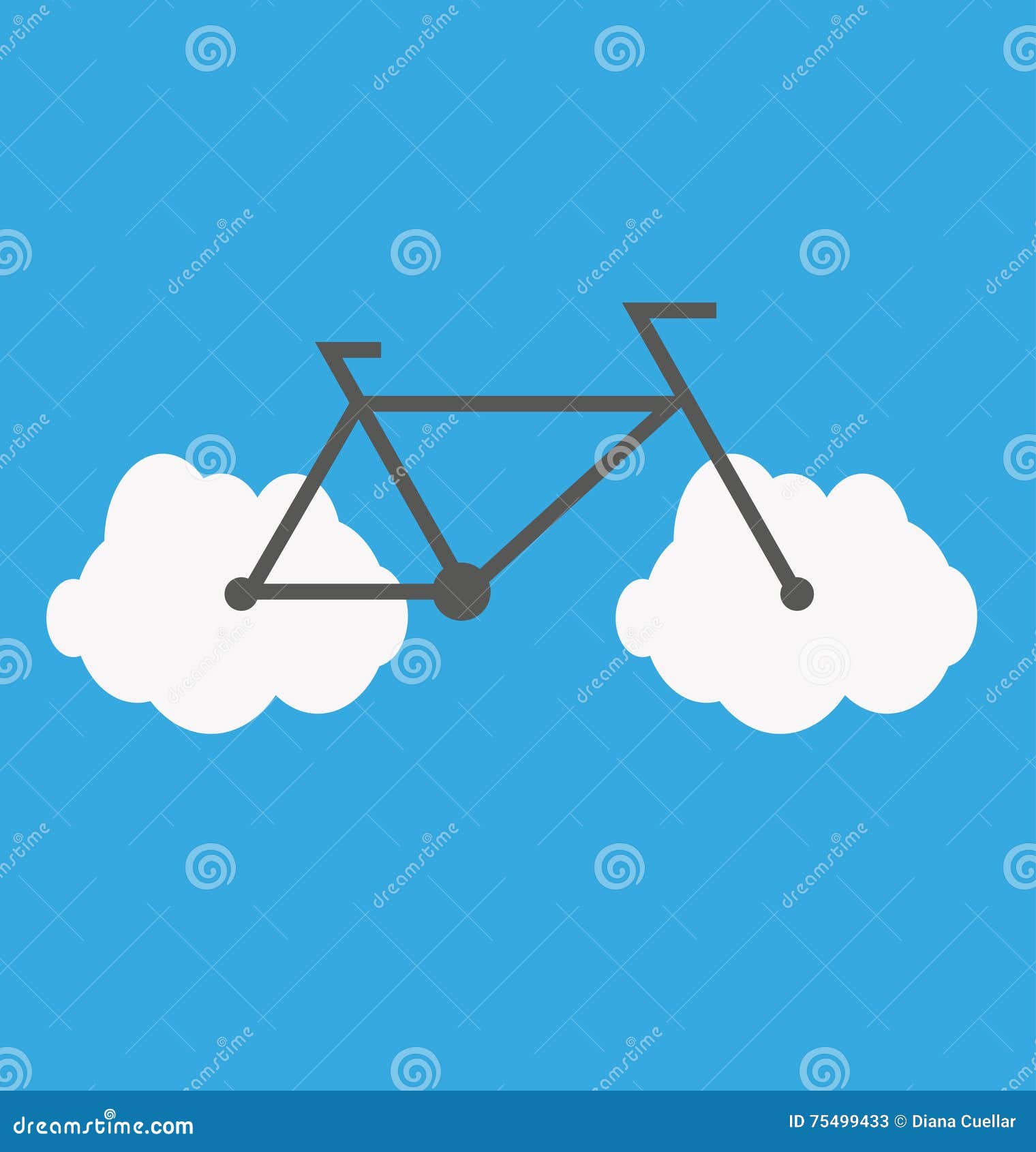 Cloud bike stock vector. Illustration of bike, night - 75499433