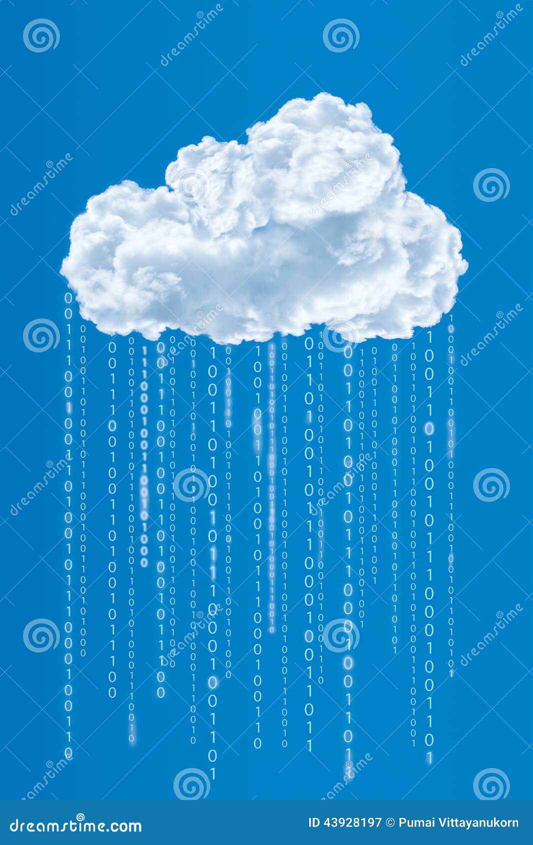 Cloud And Binary Code Cloud Computing Concept Stock Image Image Of Code Abstract 43928197