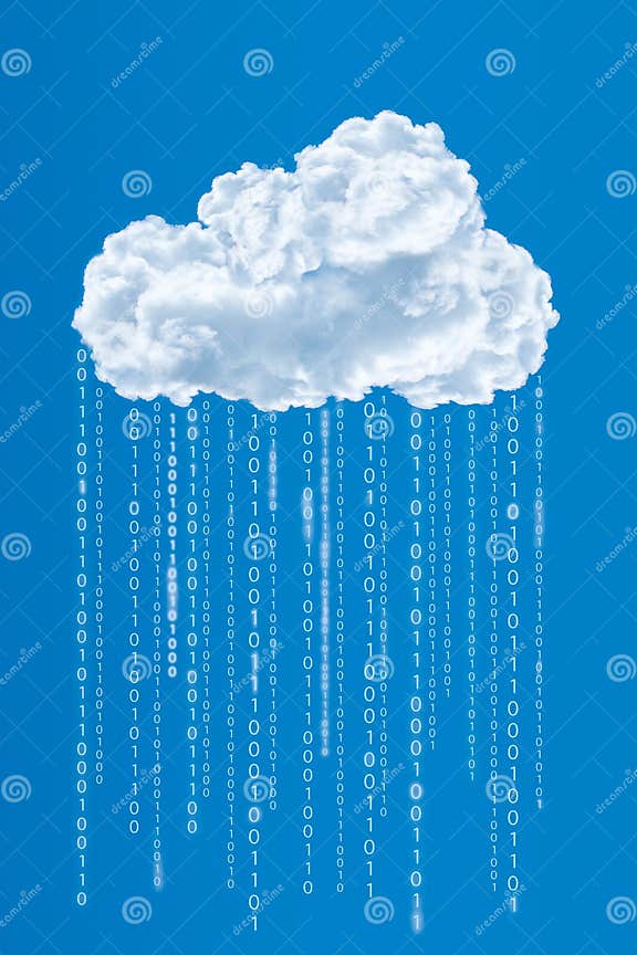 Cloud and Binary Code, Cloud Computing Concept Stock Image - Image of code, abstract: 43928197