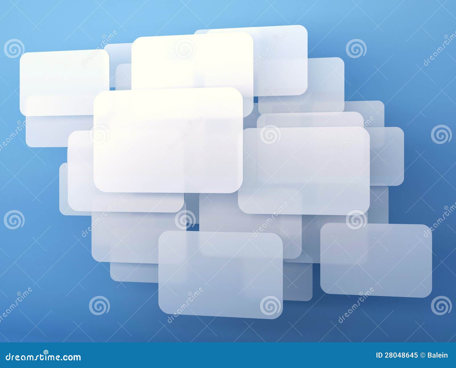 Cloud from Blank Rectangles Stock Illustration - Illustration of card ...