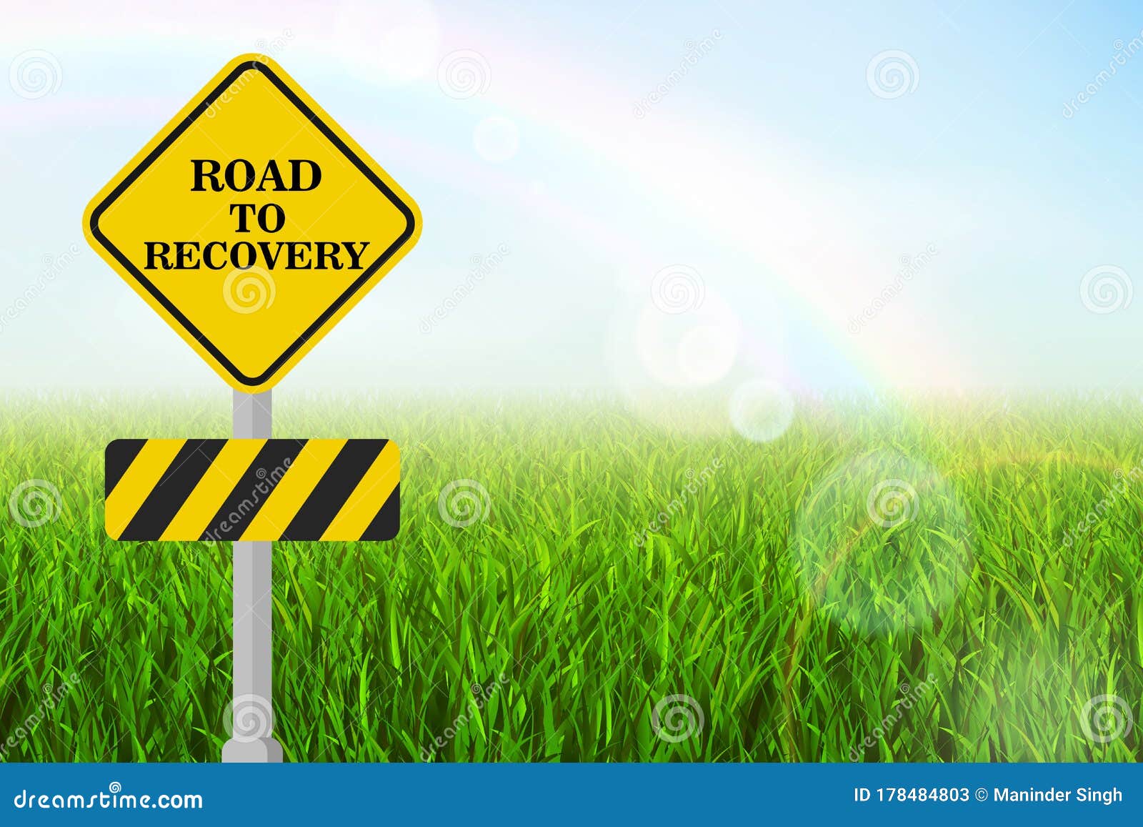Road To Recovery Sign on a Wooden Board. Stock Image - Image of cloud ...