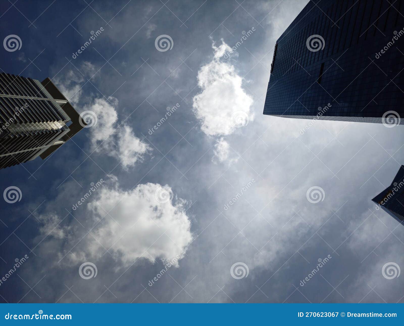 Cloud Blue Sky Building Scorching Sunshine Day Stock Image - Image of ...